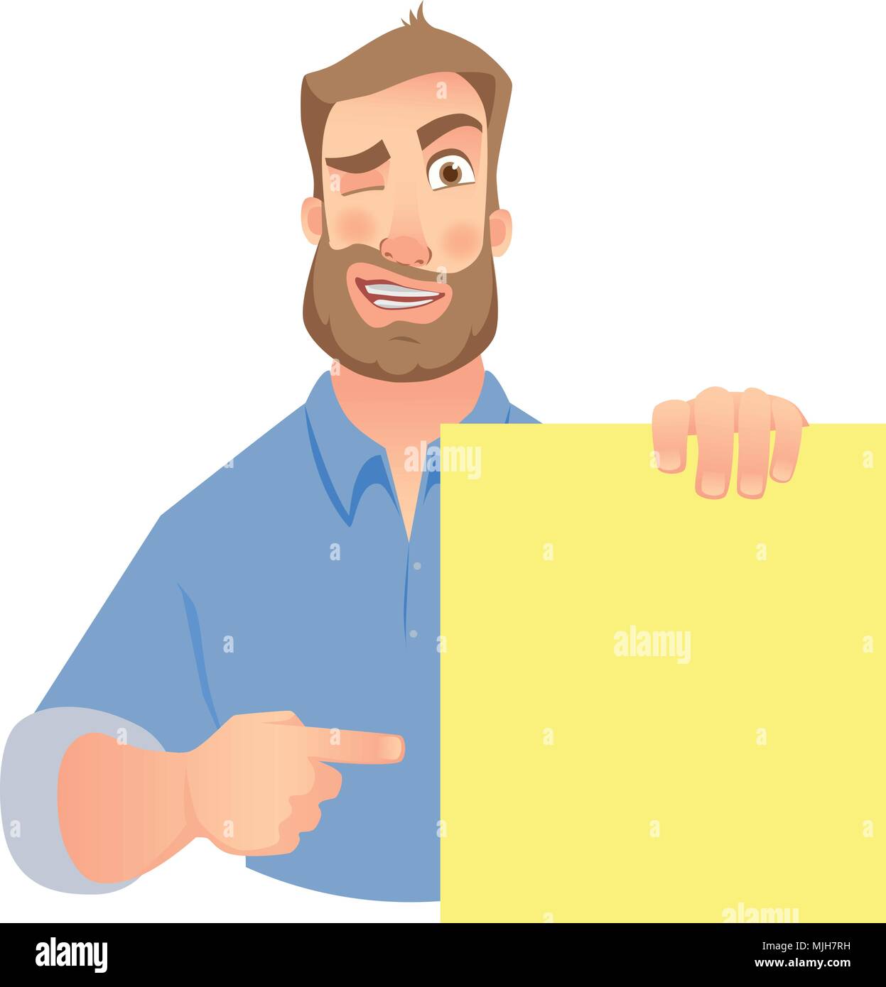 Funny business man holding sign hi-res stock photography and images - Alamy