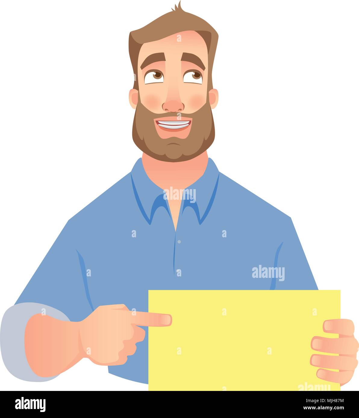 Cartoon shy man hi-res stock photography and images - Alamy