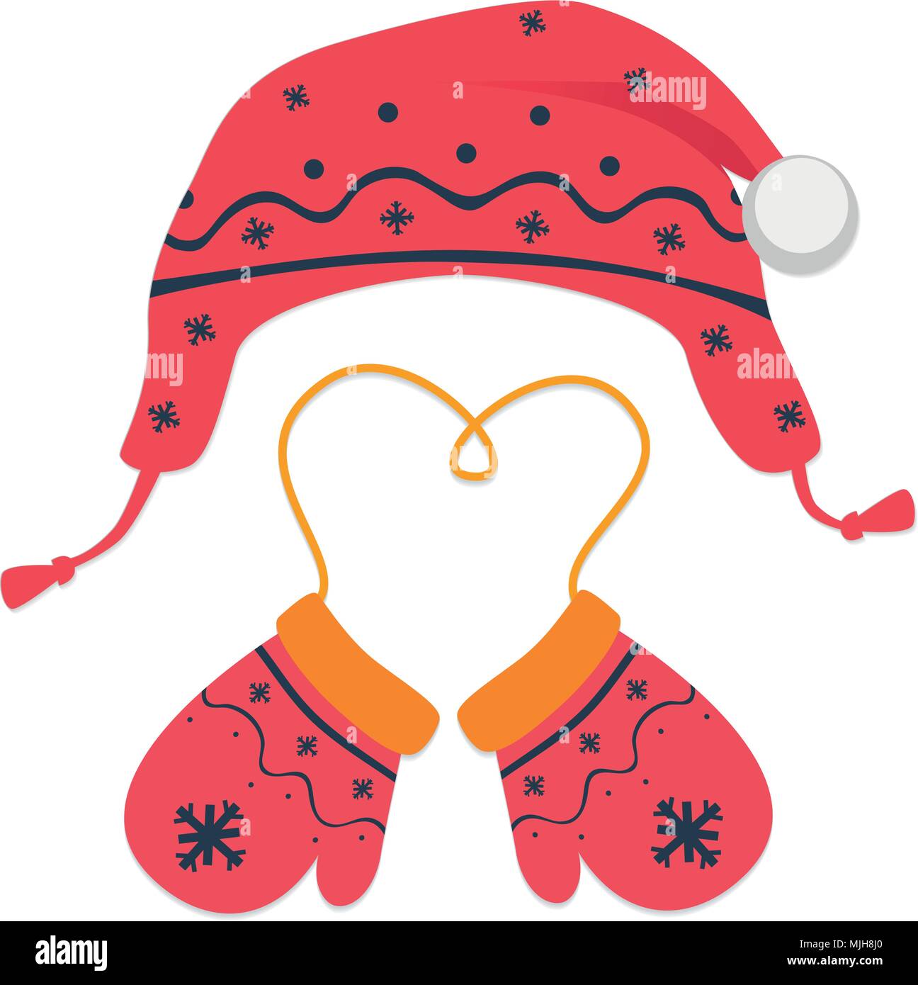 Mittens and hat Stock Vector Images - Alamy