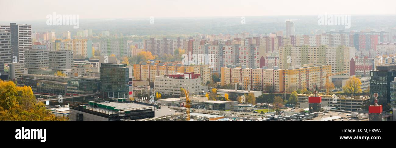 Image of european city Bratislava with view of blocks of flats ...