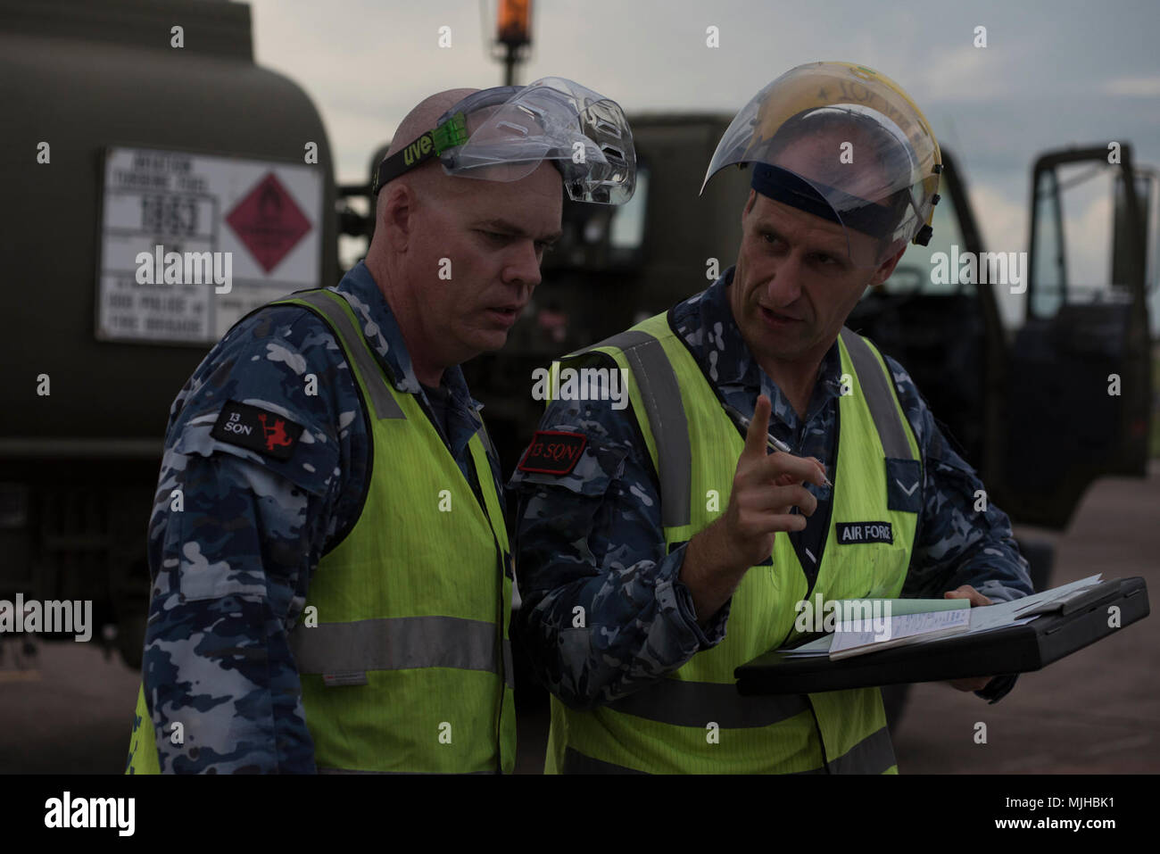 Royal Australian Air Force (RAAF) Leading Aircraftmen Shane Brown ...