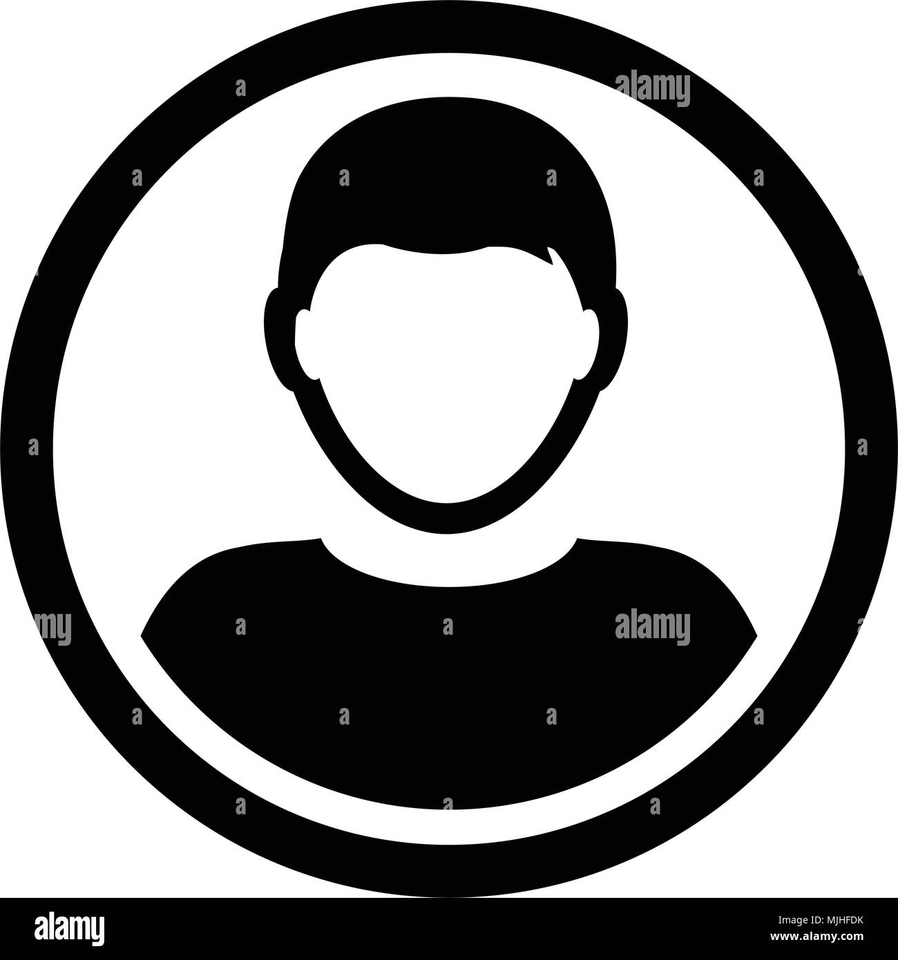 User Icon Vector Male Person Symbol Profile Circle Avatar Sign in Flat ...