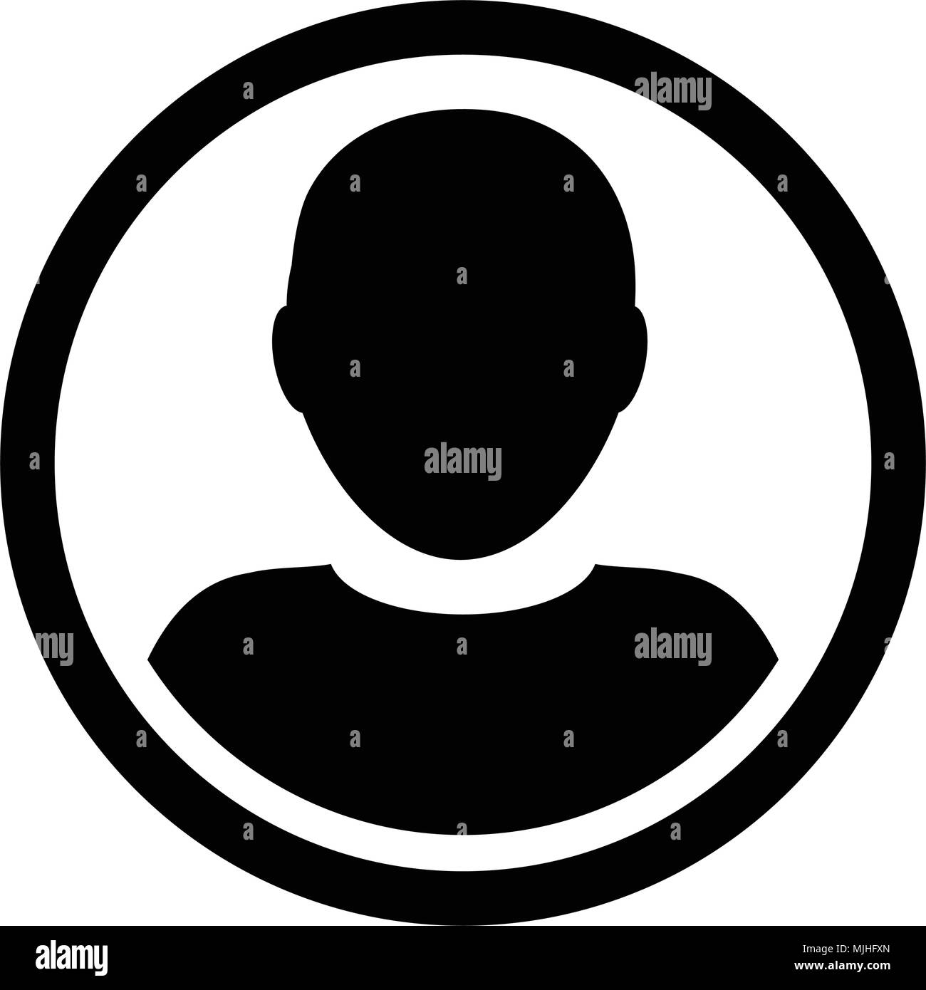 User Icon Vector Male Person Symbol Profile Circle Avatar Sign in Flat ...