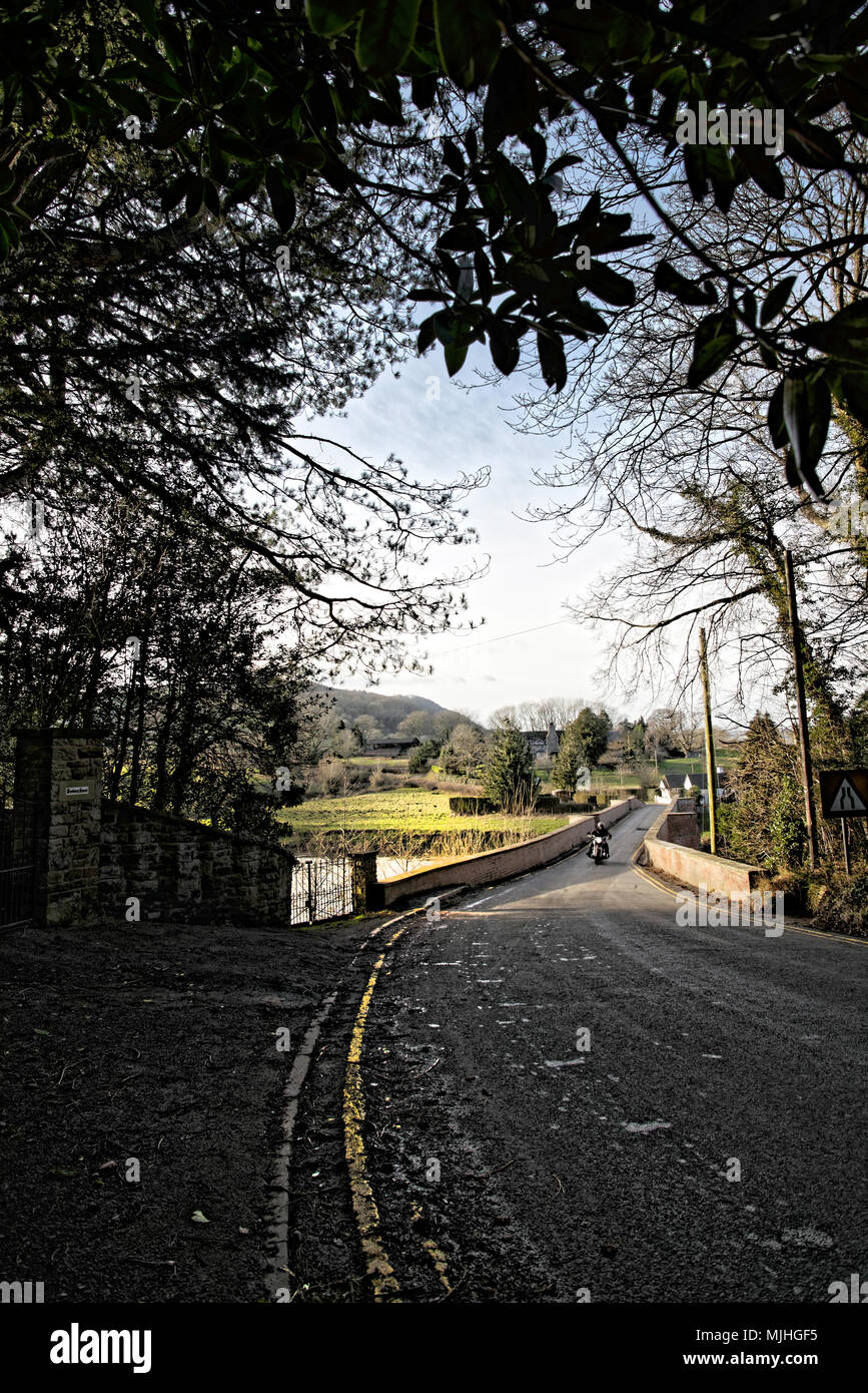 The Wye, at Brobury, is crossed by a long, narrow brick bridge built in ...