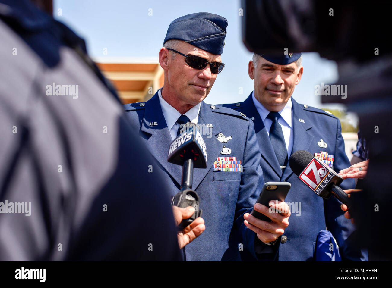 Retired Col. Allen Davis, son of Col. Edgar "Felton" Davis, provides a ...