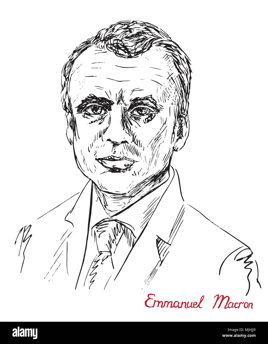 Portrait of emmanuel macron Cut Out Stock Images & Pictures - Alamy