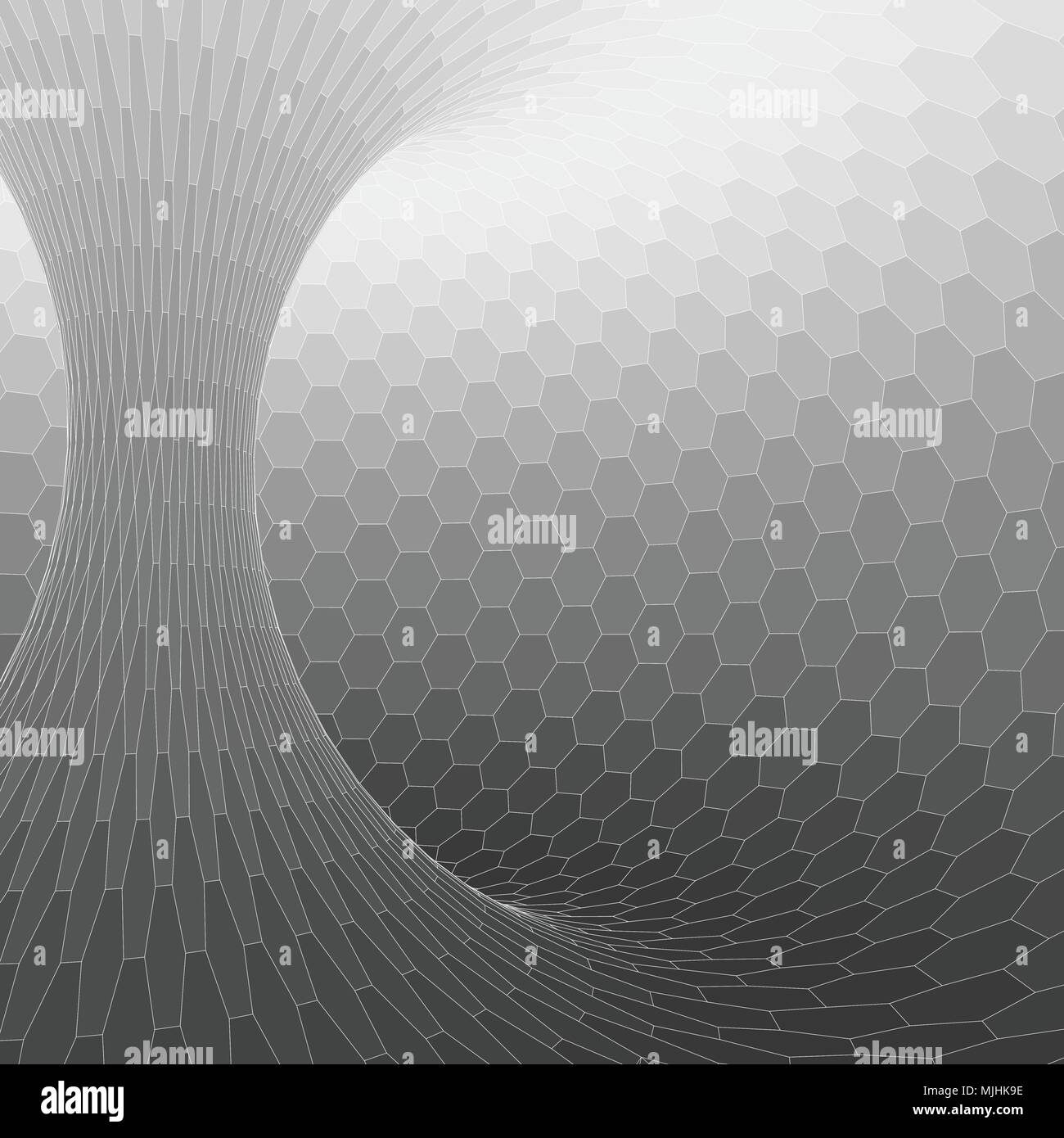 Wireframe Torus With Connected Lines And Dots Mesh Polygonal Element Vector Illustration 