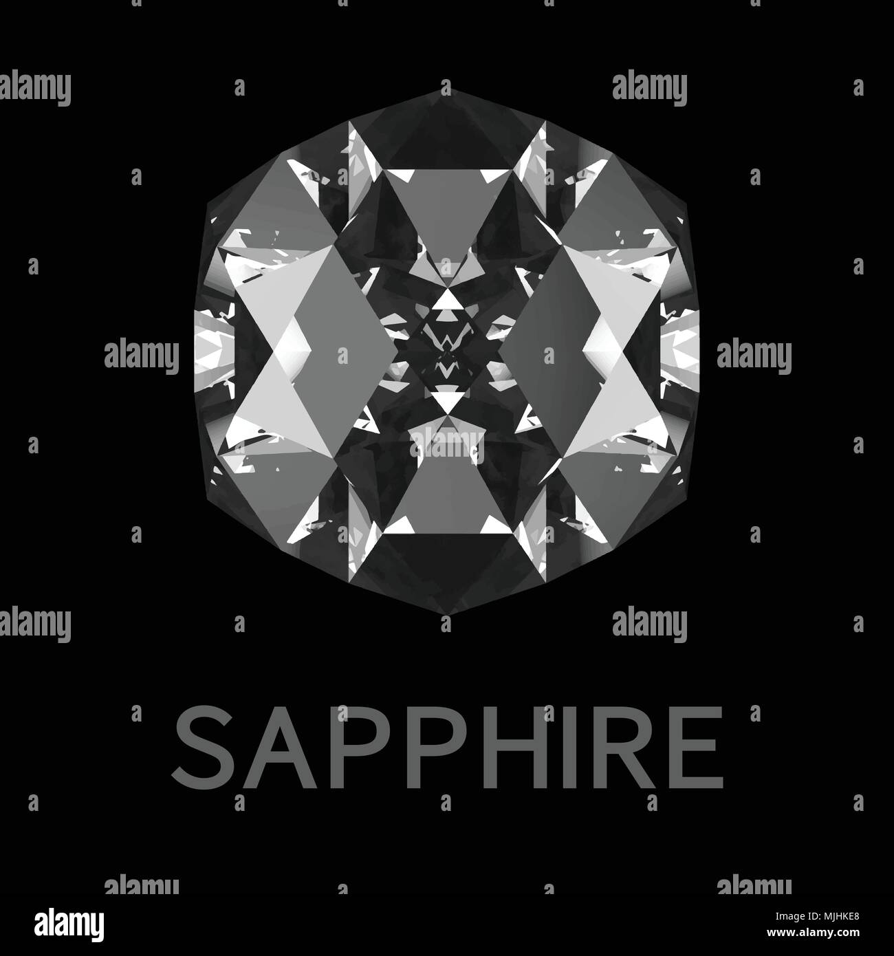 abstract sapphire on black background . Vector illustration Stock ...
