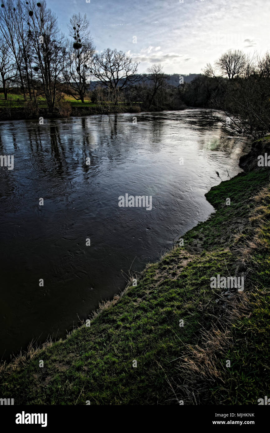 The Wye, at Brobury, is crossed by a long, narrow brick bridge built in ...