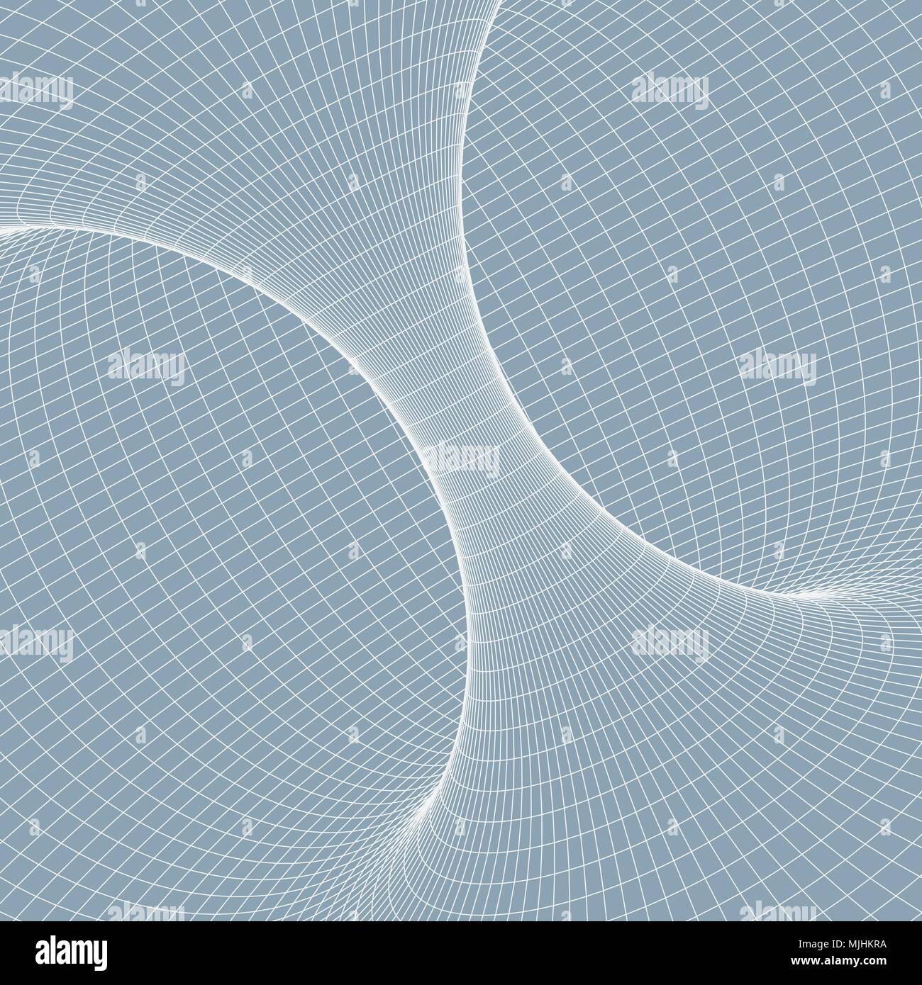 Wireframe torus with connected lines and dots . Mesh polygonal element ...