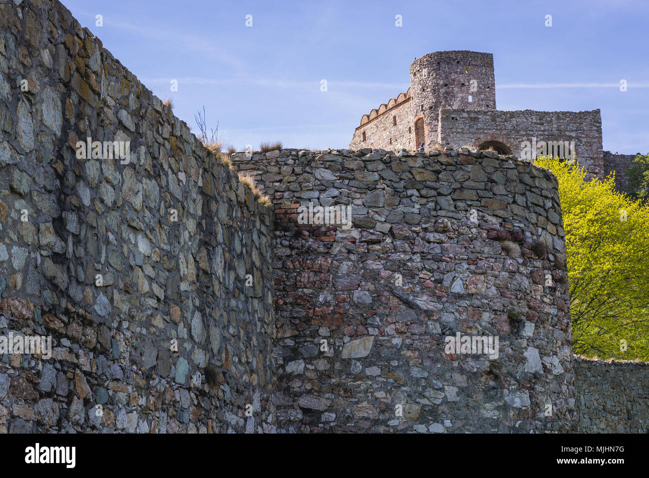 Walls of Castle in Devin, borough of Bratislava, one of the oldest ...