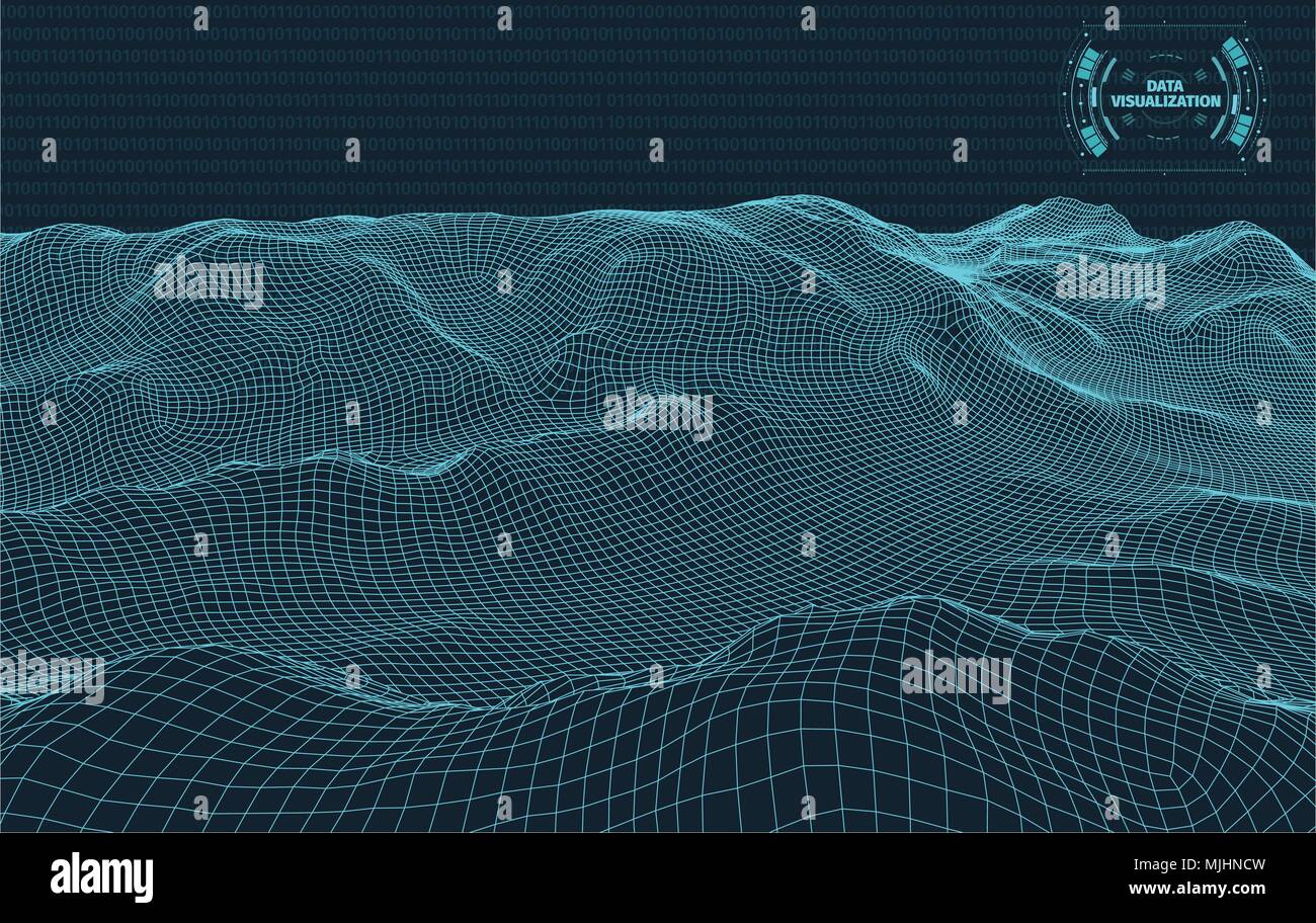 Data Visualization Background Futuristic Design Hud Element Binary Code Coding And