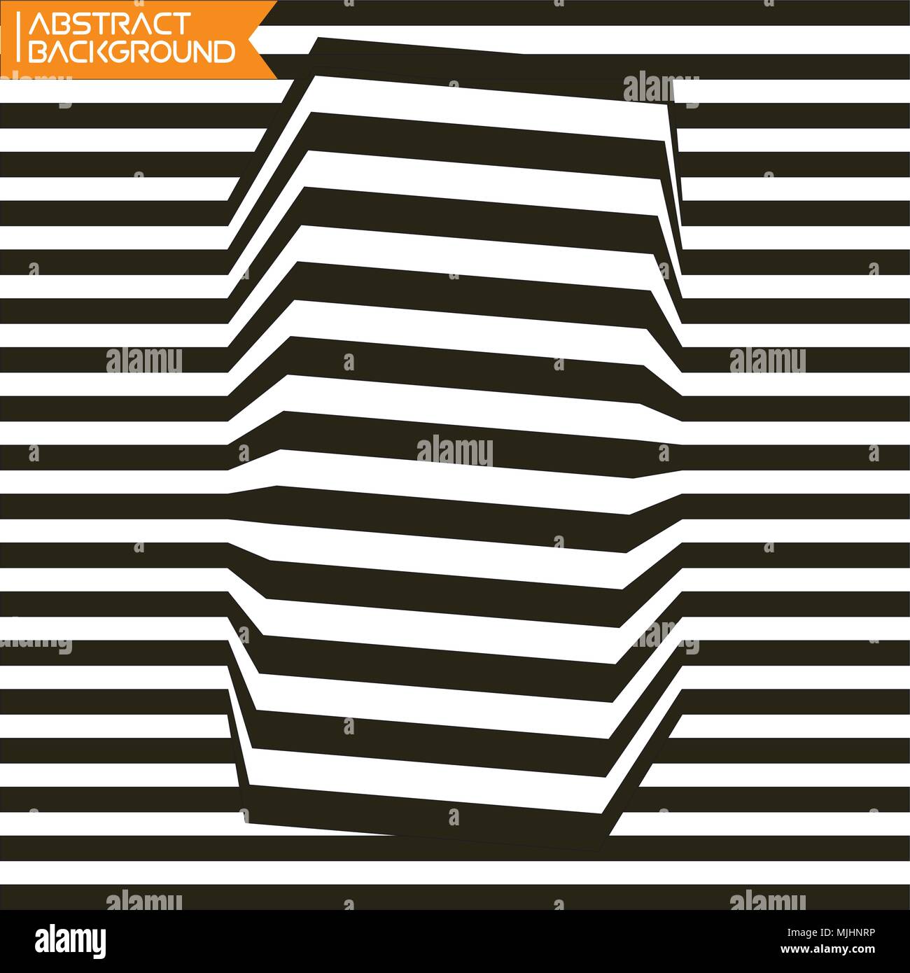 A black and white geometrical distortion optical illusion Stock Vector ...