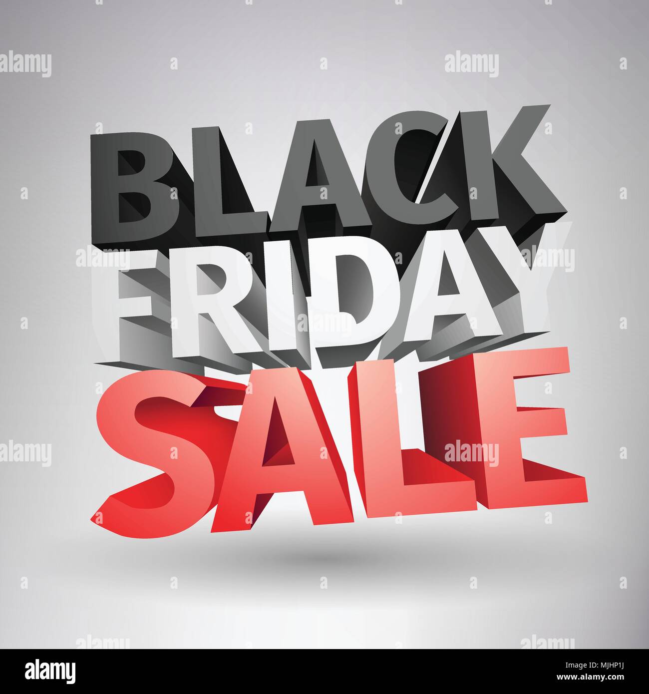 3D big friday sale text isolated on white background . Vector ...