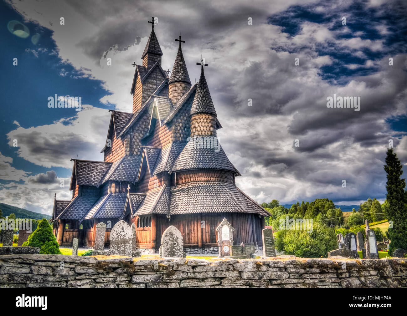Heddal Stave Church, Norways largest stave church, Notodden ...