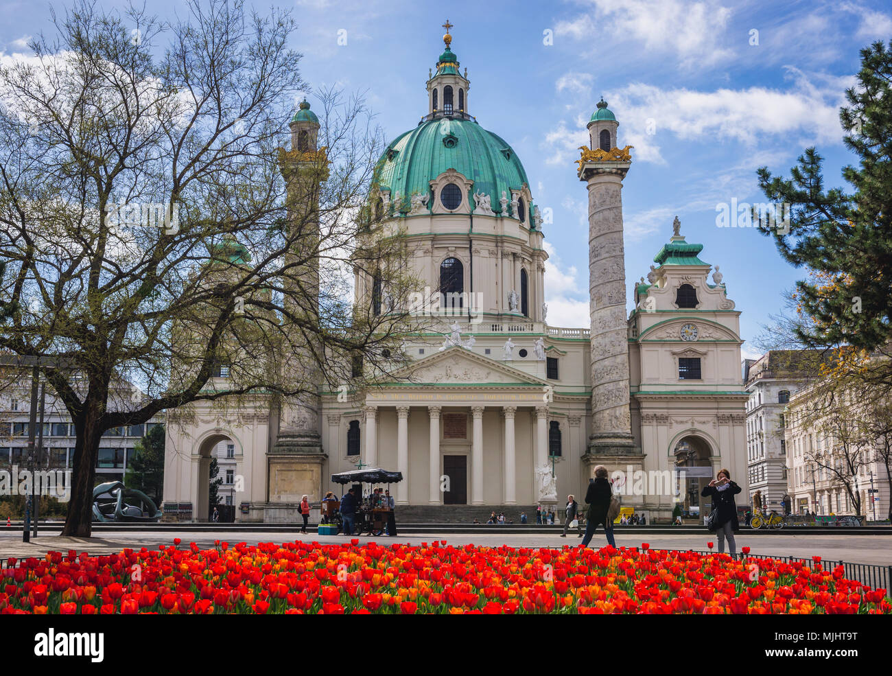 So called Karlskirche - Church of Saint Charles Borromeo in Vienna ...
