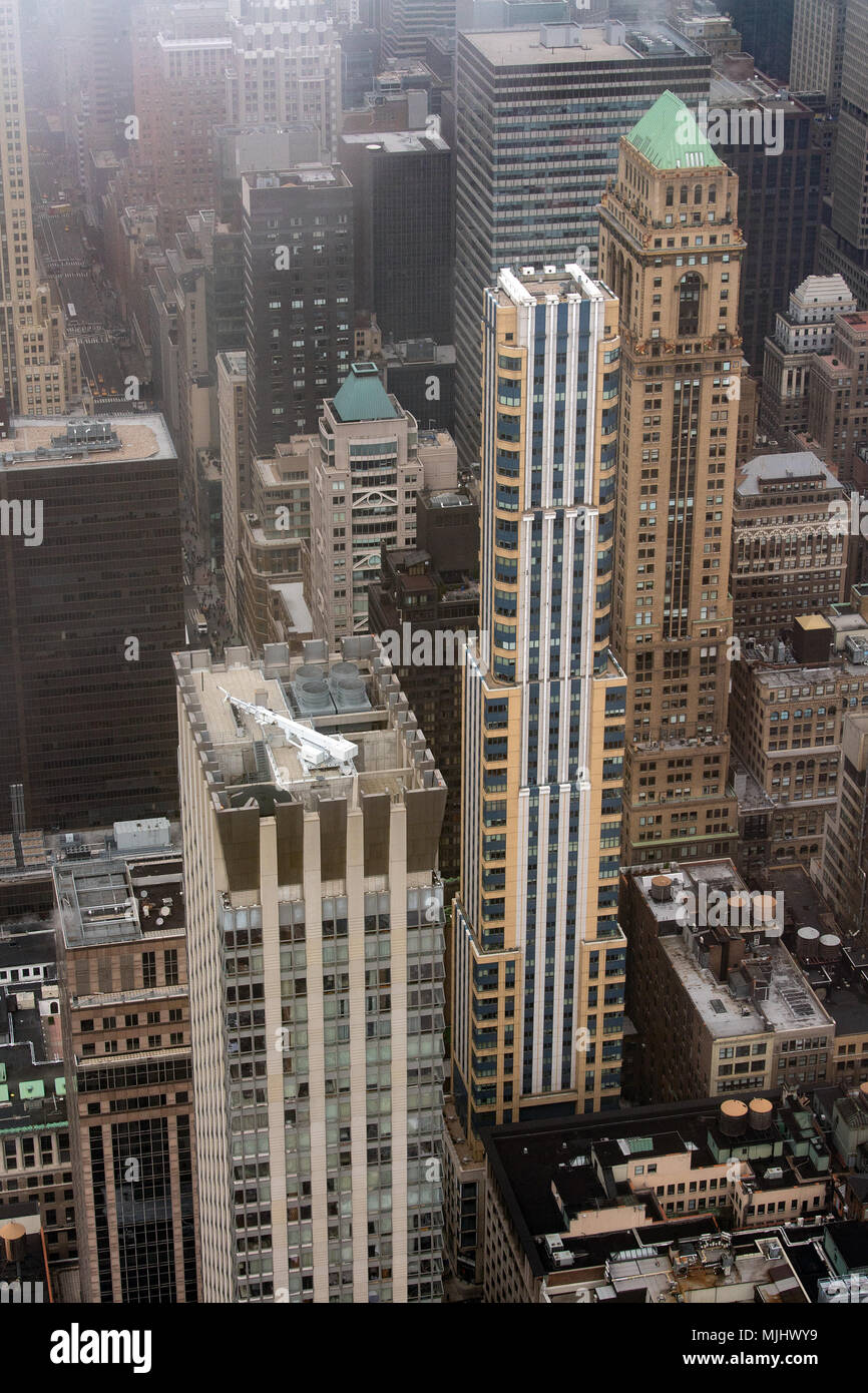 roof and water towers on top of new york manhattan skyscrapers building ...