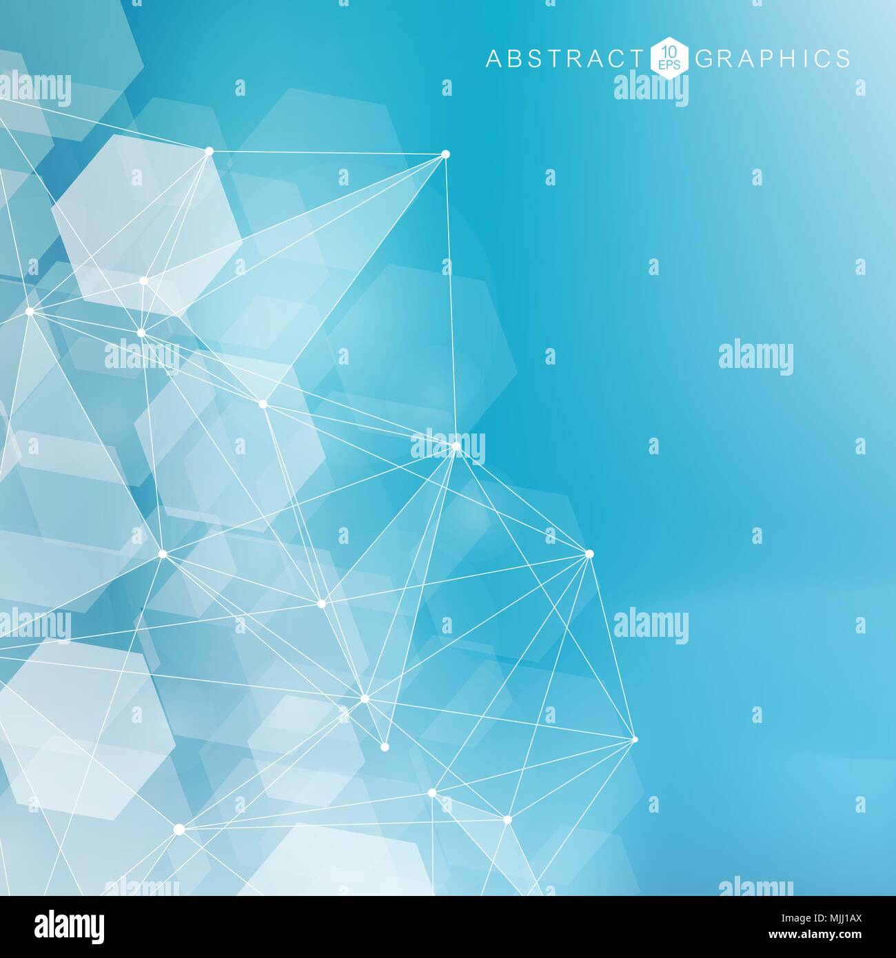 Geometric abstract background with connected line and dots. Structure ...