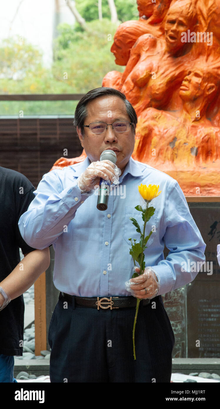 Annual cleaning of Danish artist Jens Galschiot's "Pillar of Shame" at ...