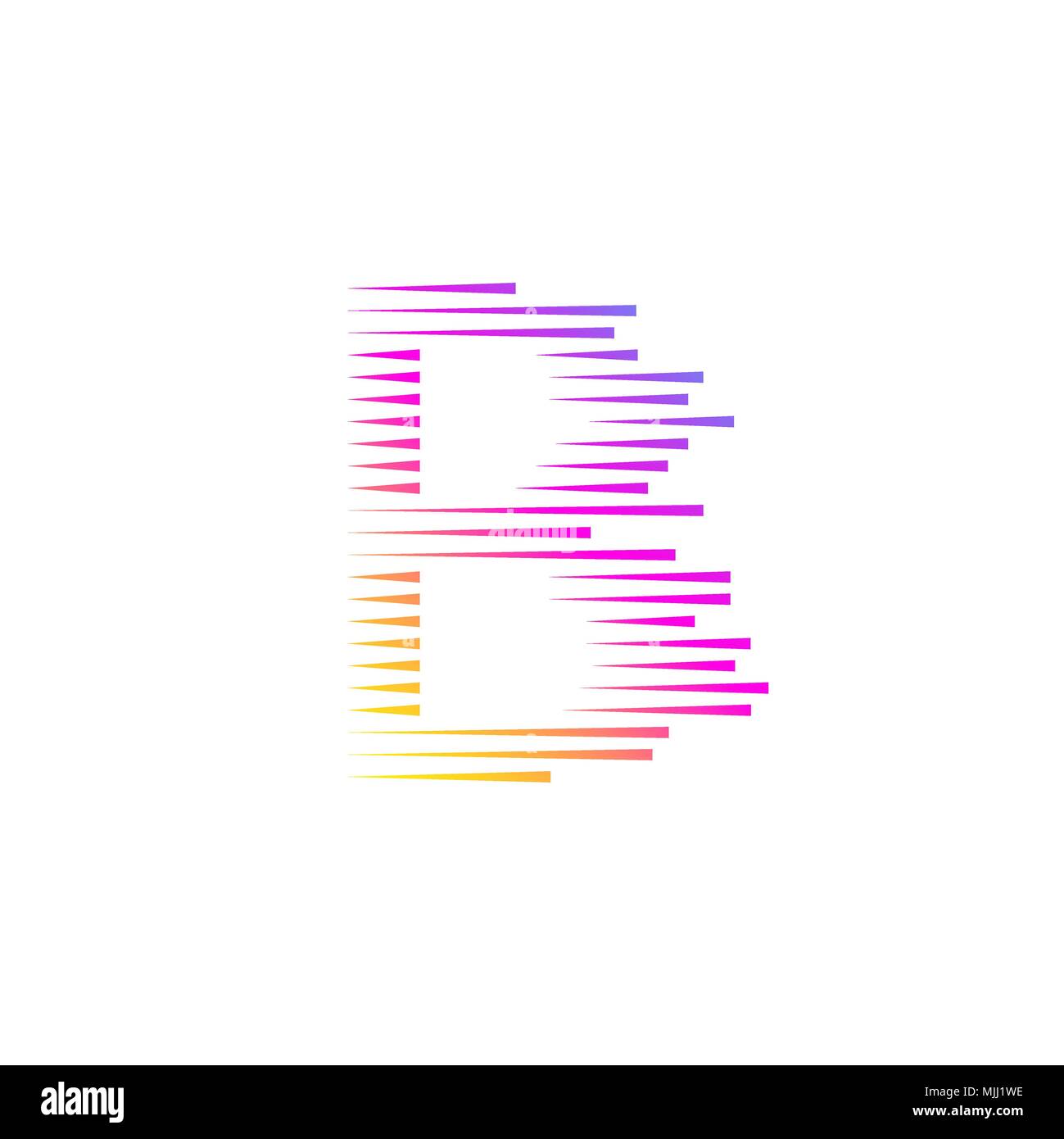 Abstract letter B logo,fast speed, moving. Vector Stock Vector Image ...