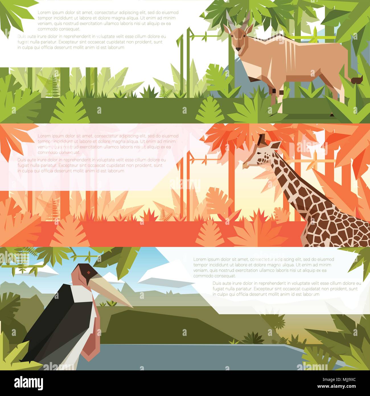 Africa african jungle forest Stock Vector Images - Alamy