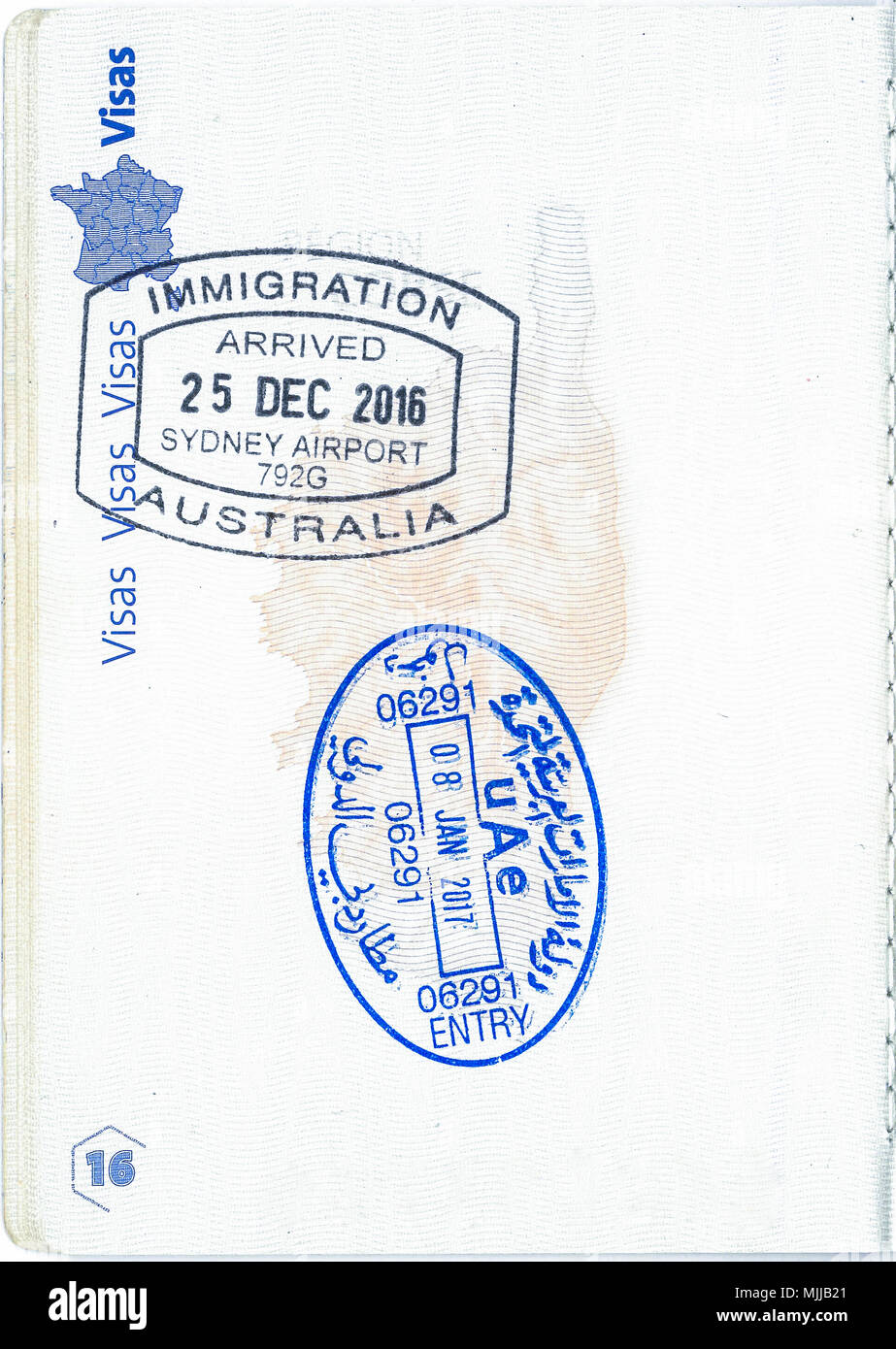 Uae visa stamps hi-res stock photography and images - Alamy