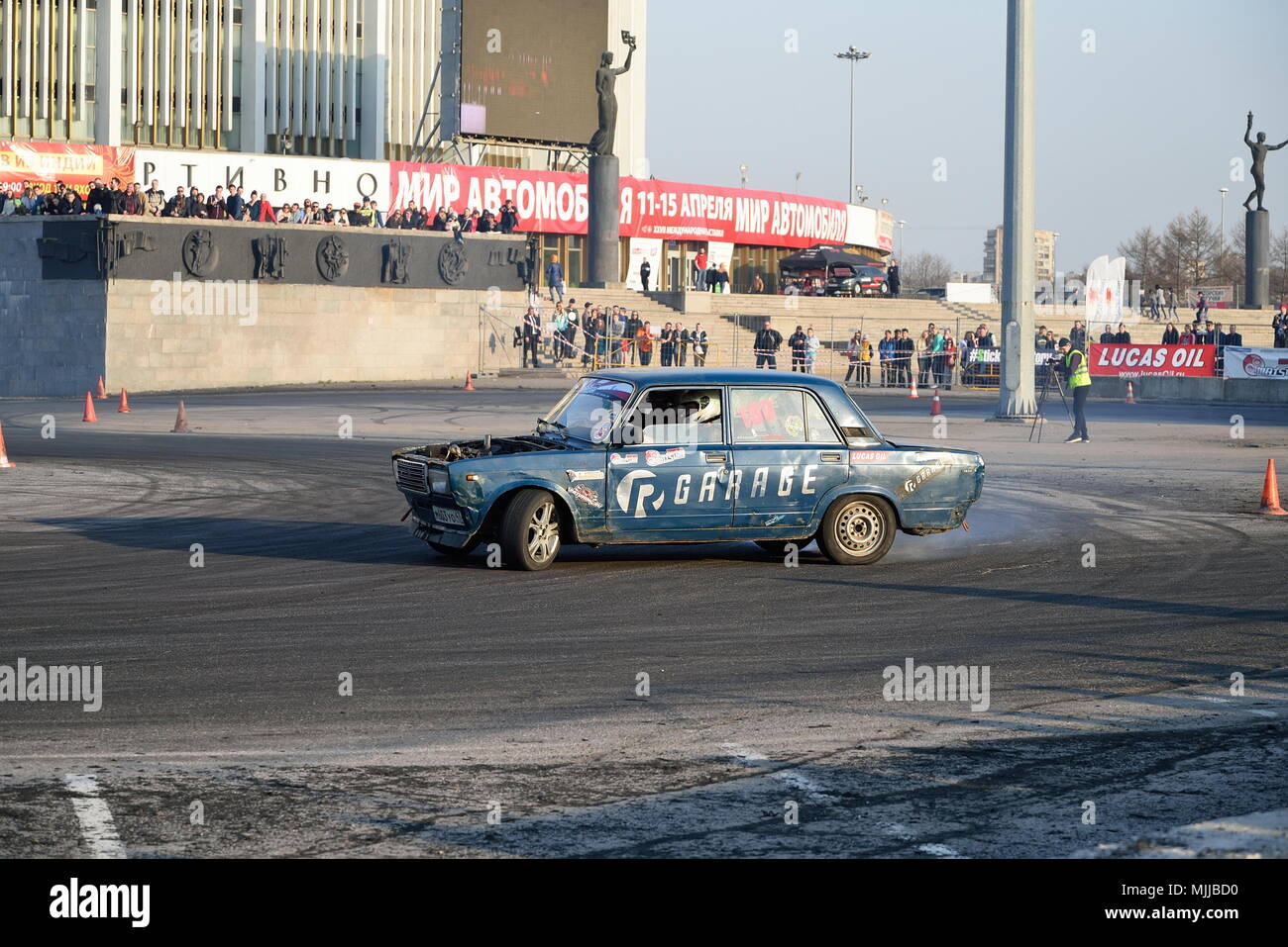 ST.PETERSBURG, RUSSIA - APRIL 15, 2017: Sports car Lada classic ...