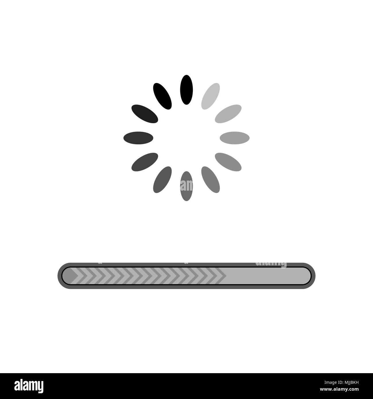 Loading Grey Icon Isolated on White Background Stock Photo - Alamy
