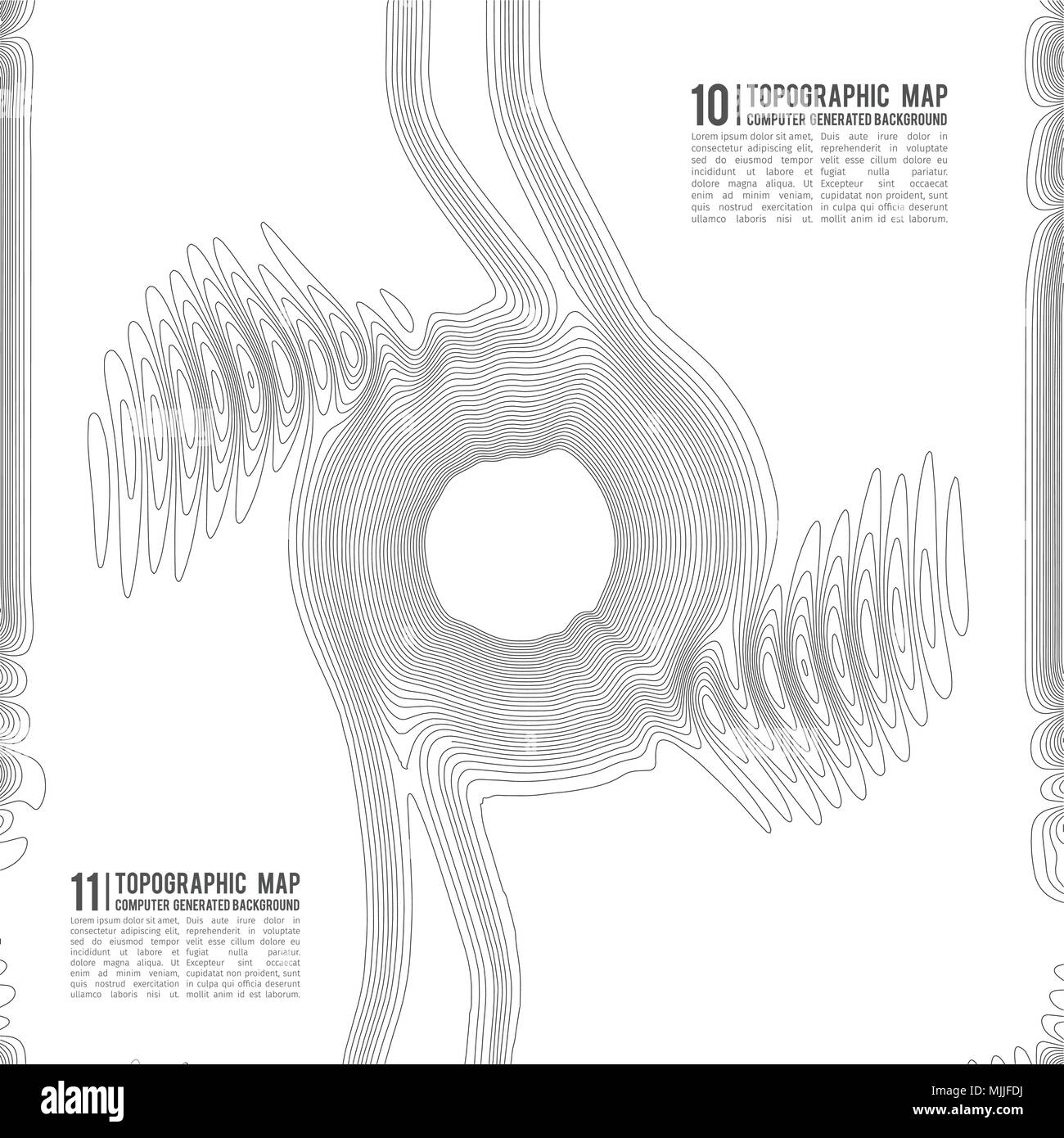 Topographic map contour background. Topo map with elevation. Contour ...