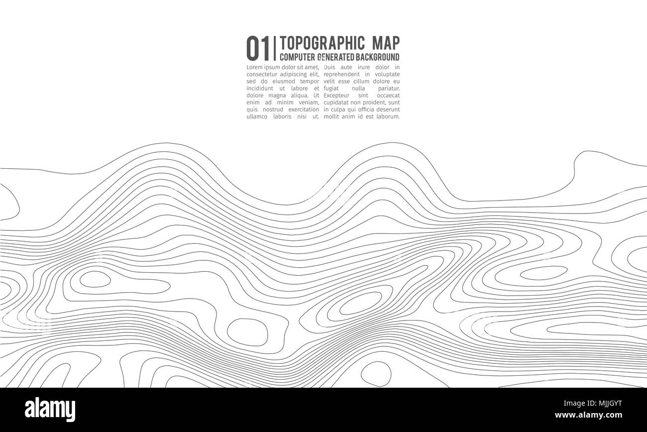 Topographic map contour background. Topo map with elevation. Contour ...