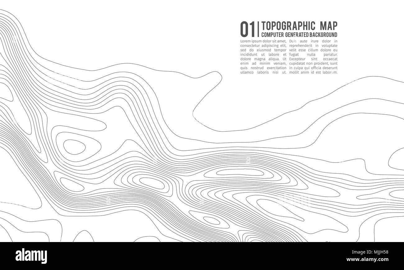 Topographic map contour background. Topo map with elevation. Contour ...