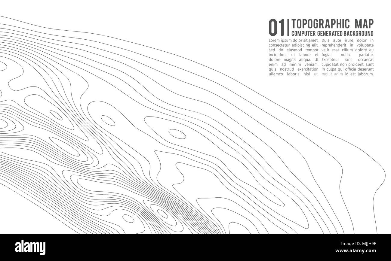 Topographic Map Contour Background Topo Map With Elevation Contour