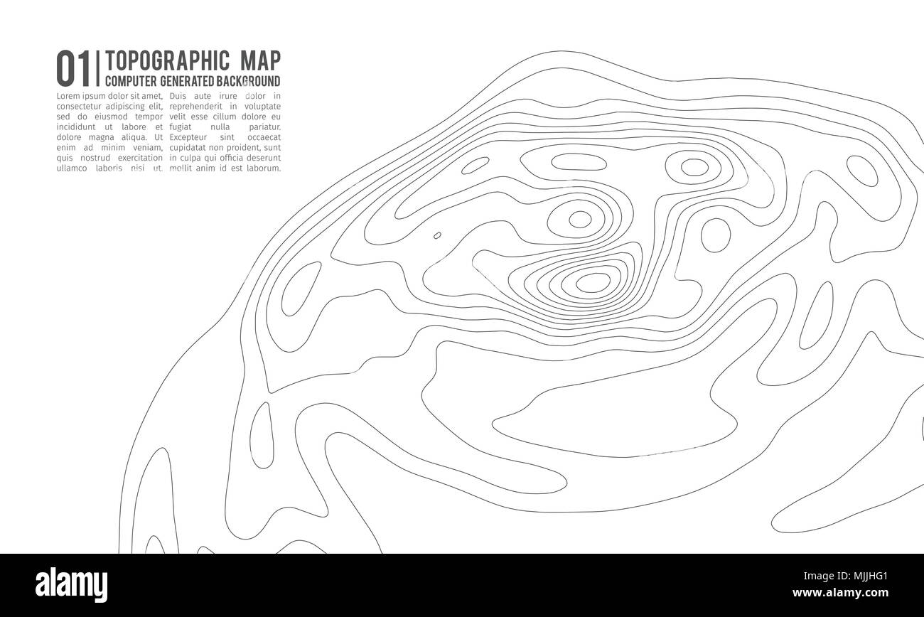 Topographic Map Contour Background Topo Map With Elevation Contour