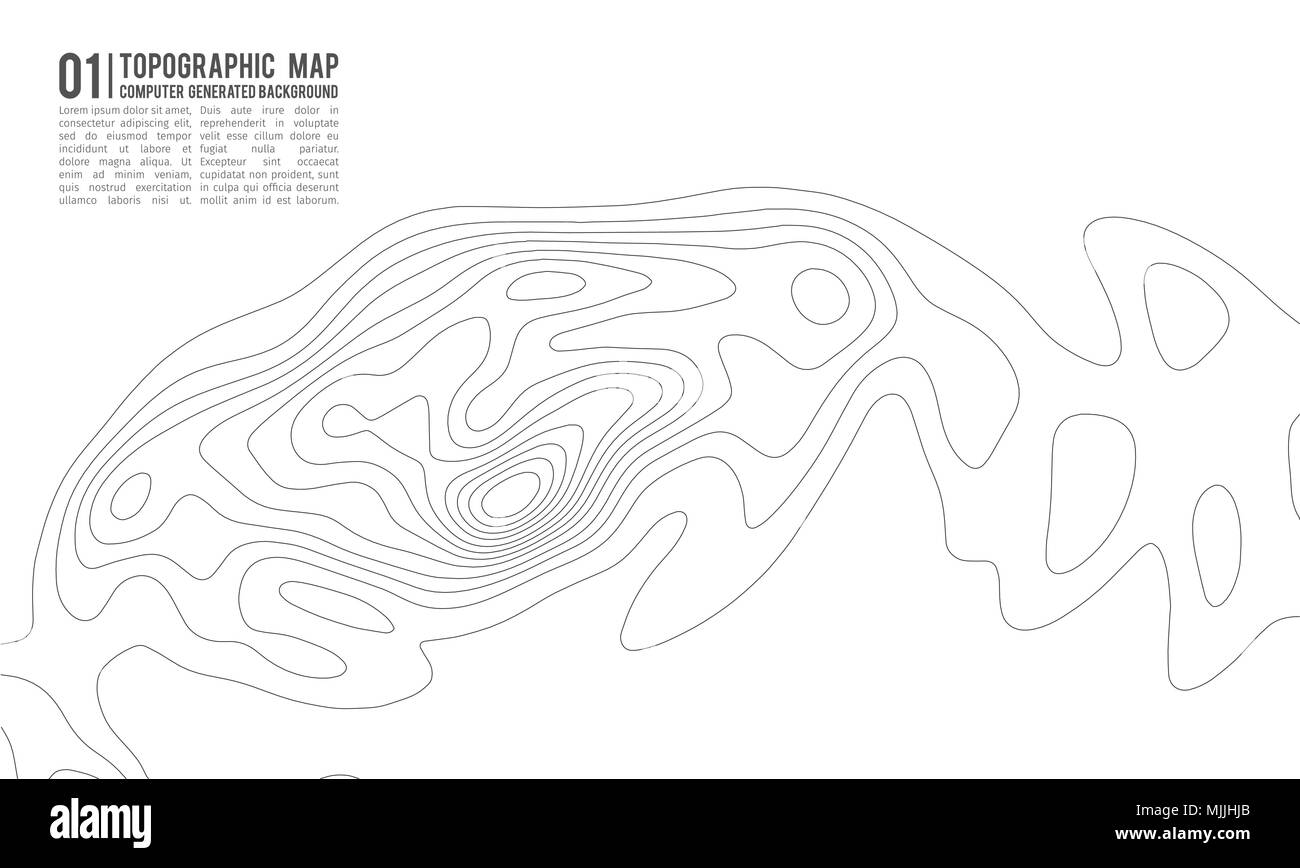 Topographic map contour background. Topo map with elevation. Contour ...
