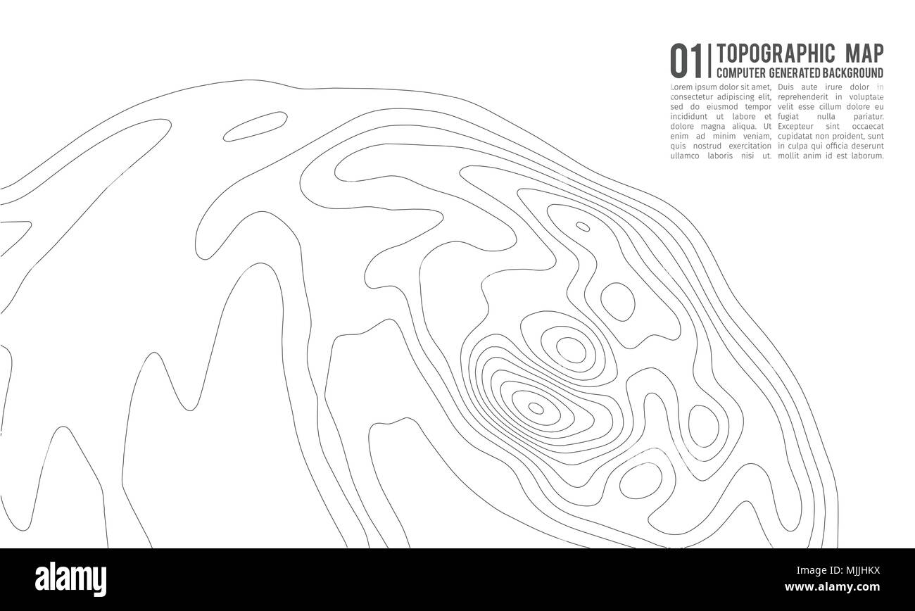 Topographic Map Contour Background Topo Map With Elevation Contour