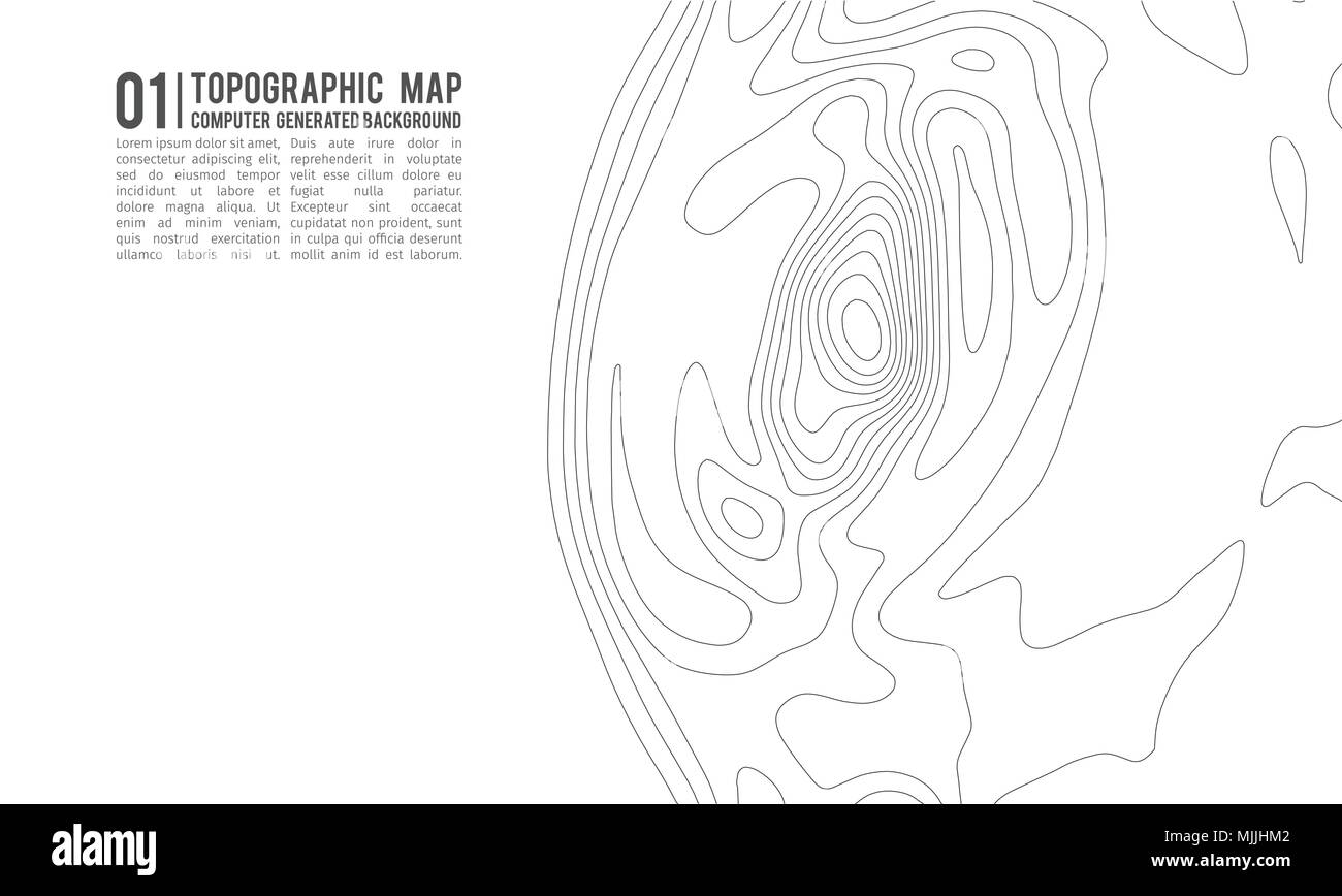 Topographic map contour background. Topo map with elevation. Contour ...