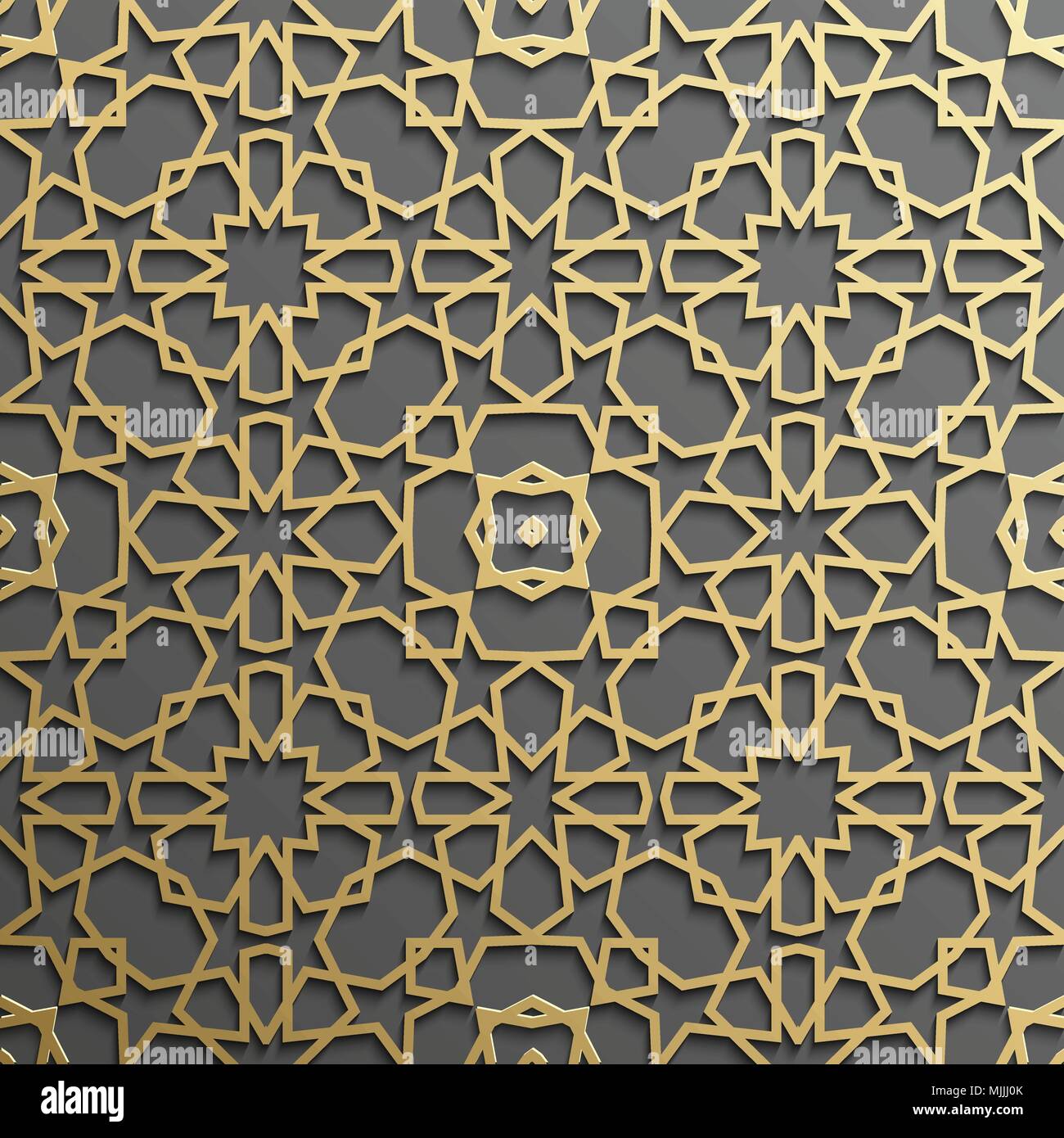 Seamless islamic pattern 3d . Traditional Arabic design element Stock ...
