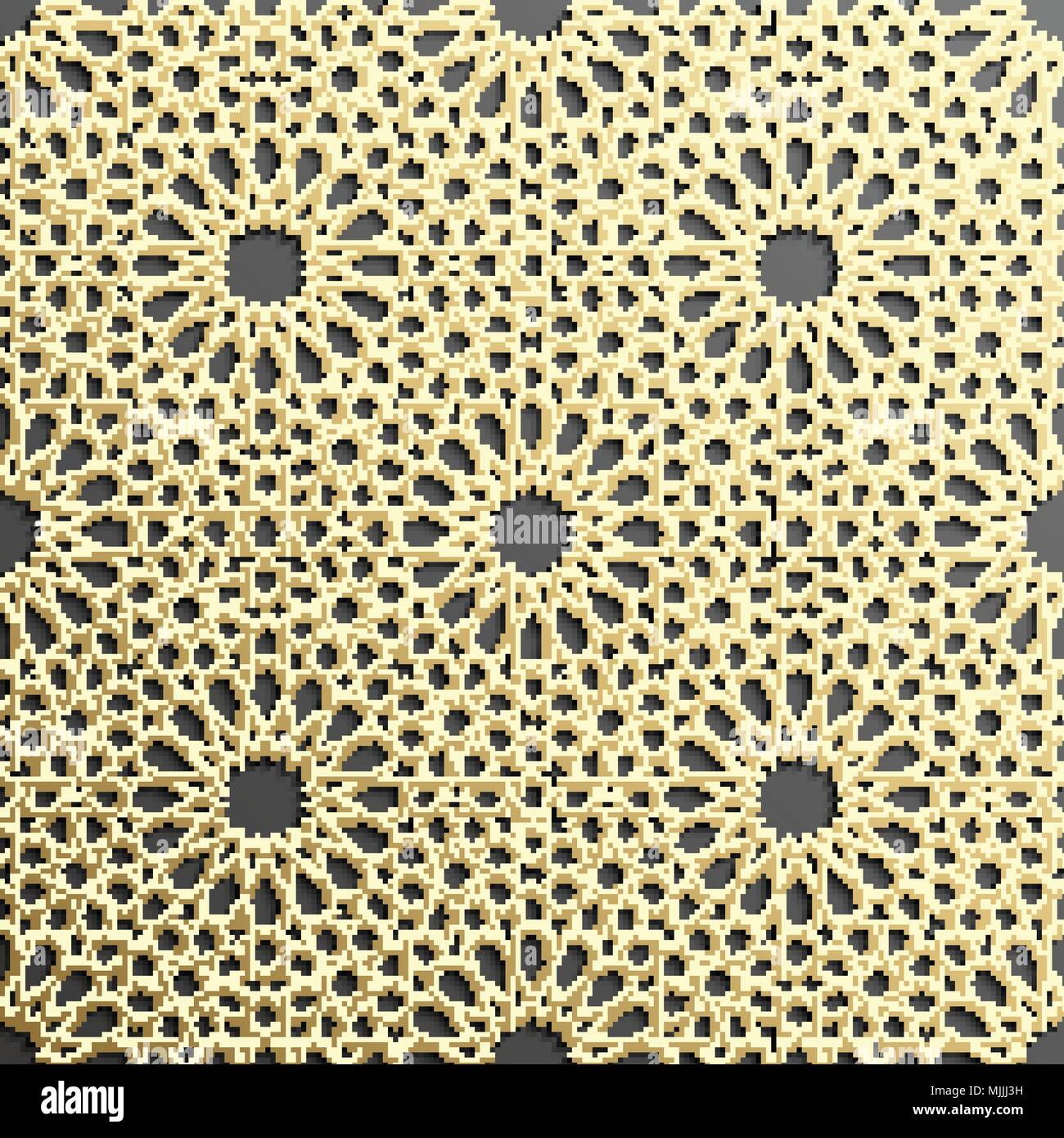 Seamless islamic pattern 3d . Traditional Arabic design element Stock ...