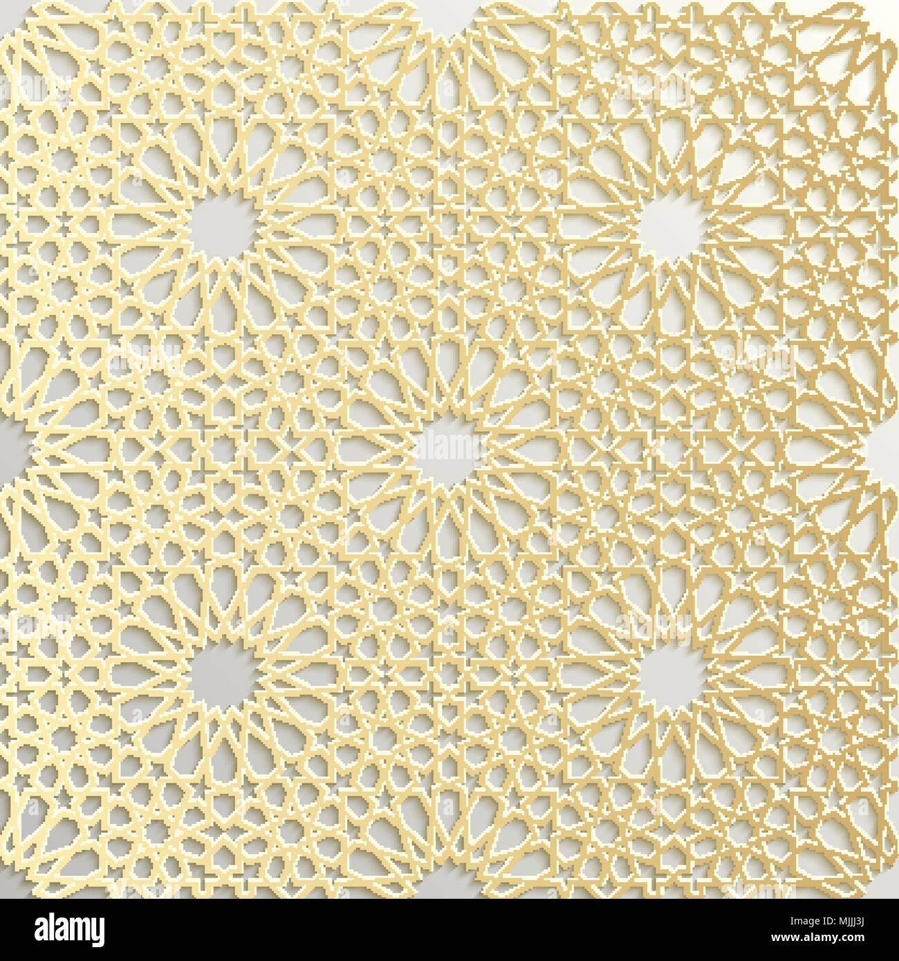 Seamless islamic pattern 3d . Traditional Arabic design element Stock ...