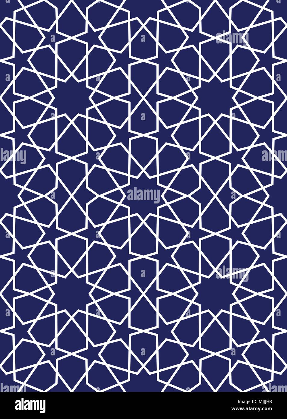 Geometric arabic seamless pattern. Abstract islamic vector background ...