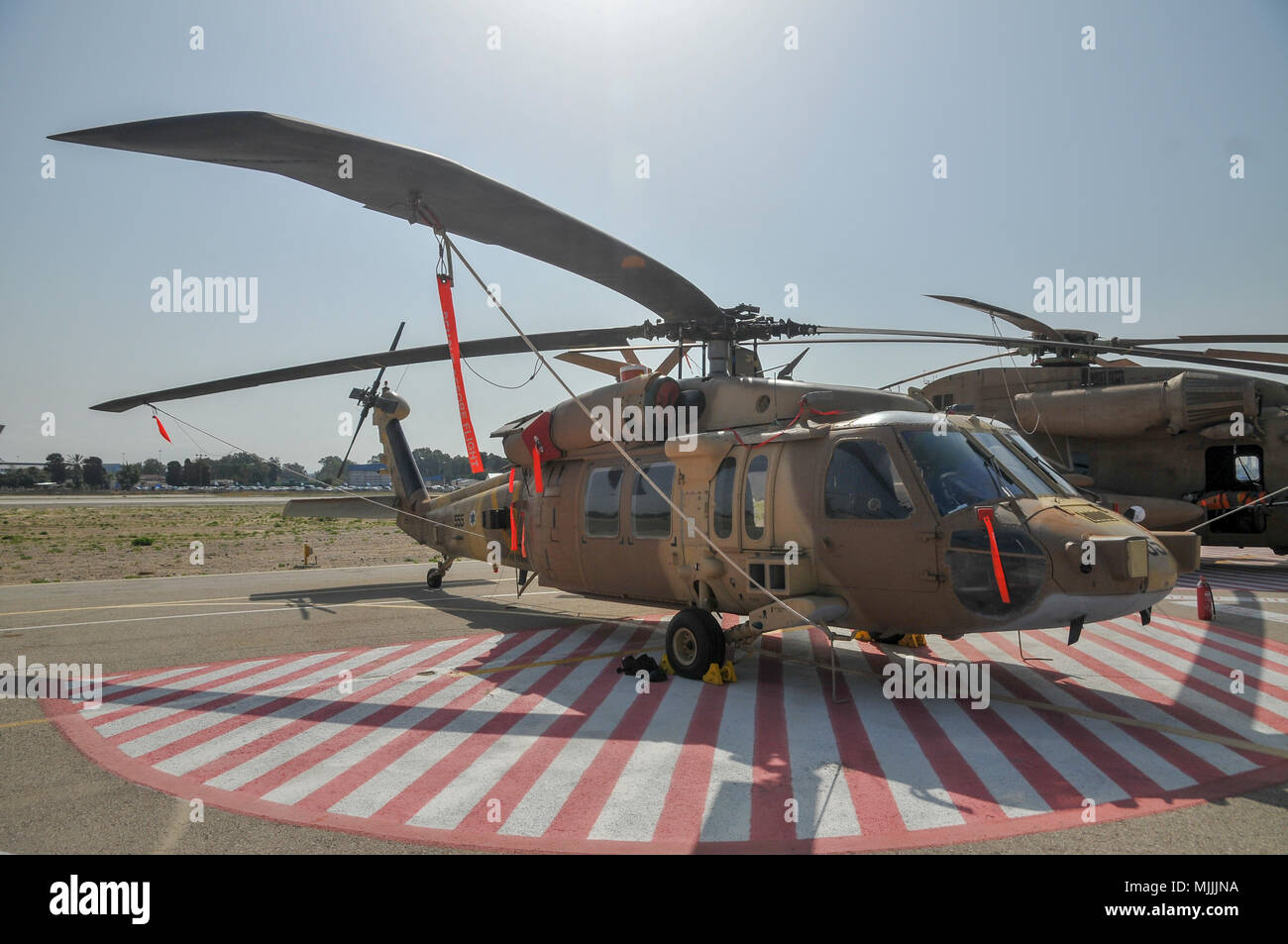 An Israeli Air force (IAF) exhibition. IAF helicopter, Sikorsky S-70 UH ...