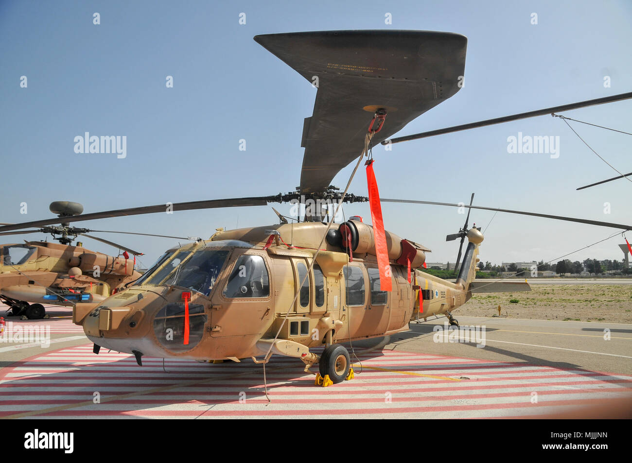 An Israeli Air force (IAF) exhibition. IAF helicopter, Sikorsky S-70 UH ...