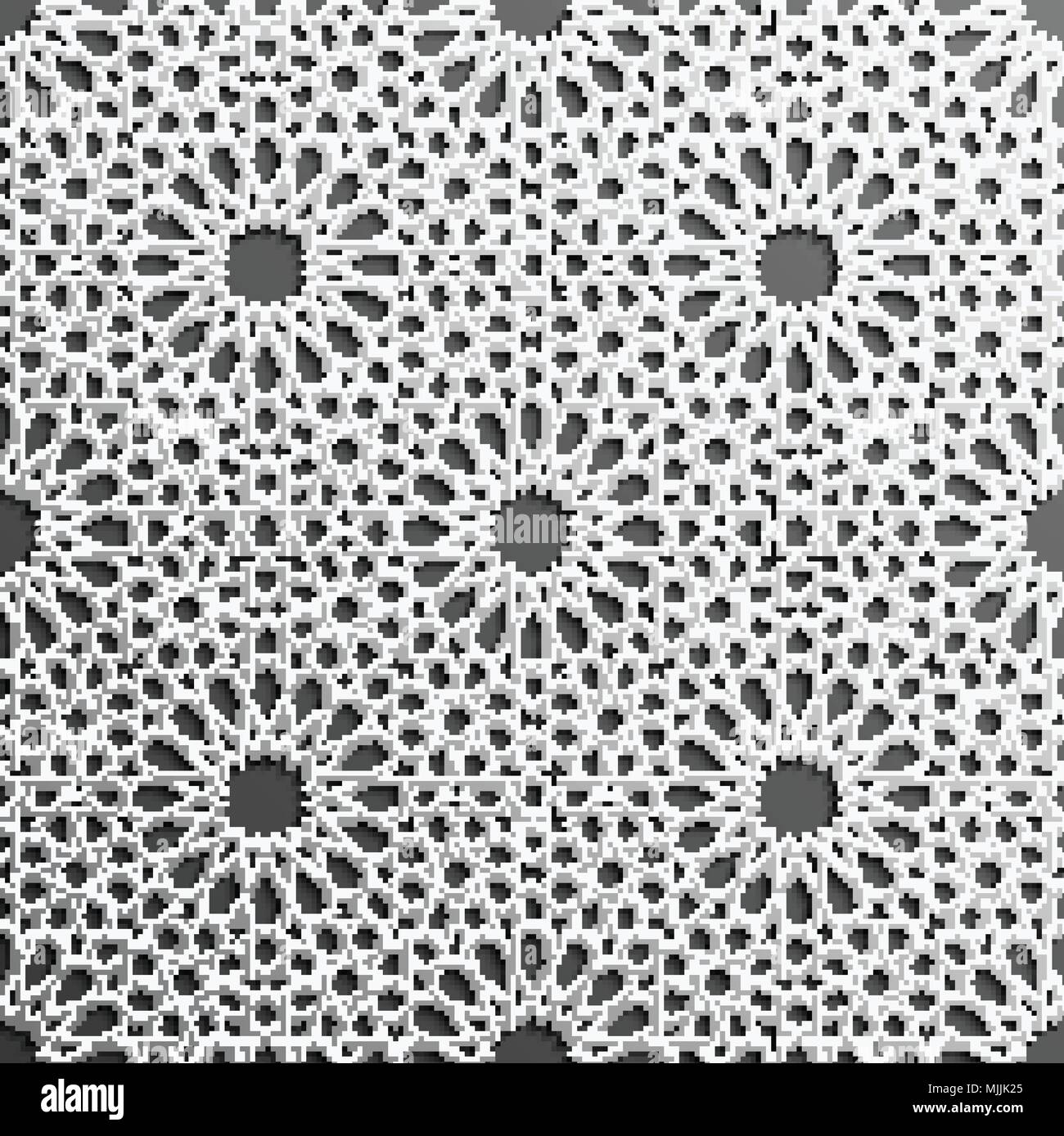 Seamless islamic pattern 3d . Traditional Arabic design element Stock ...