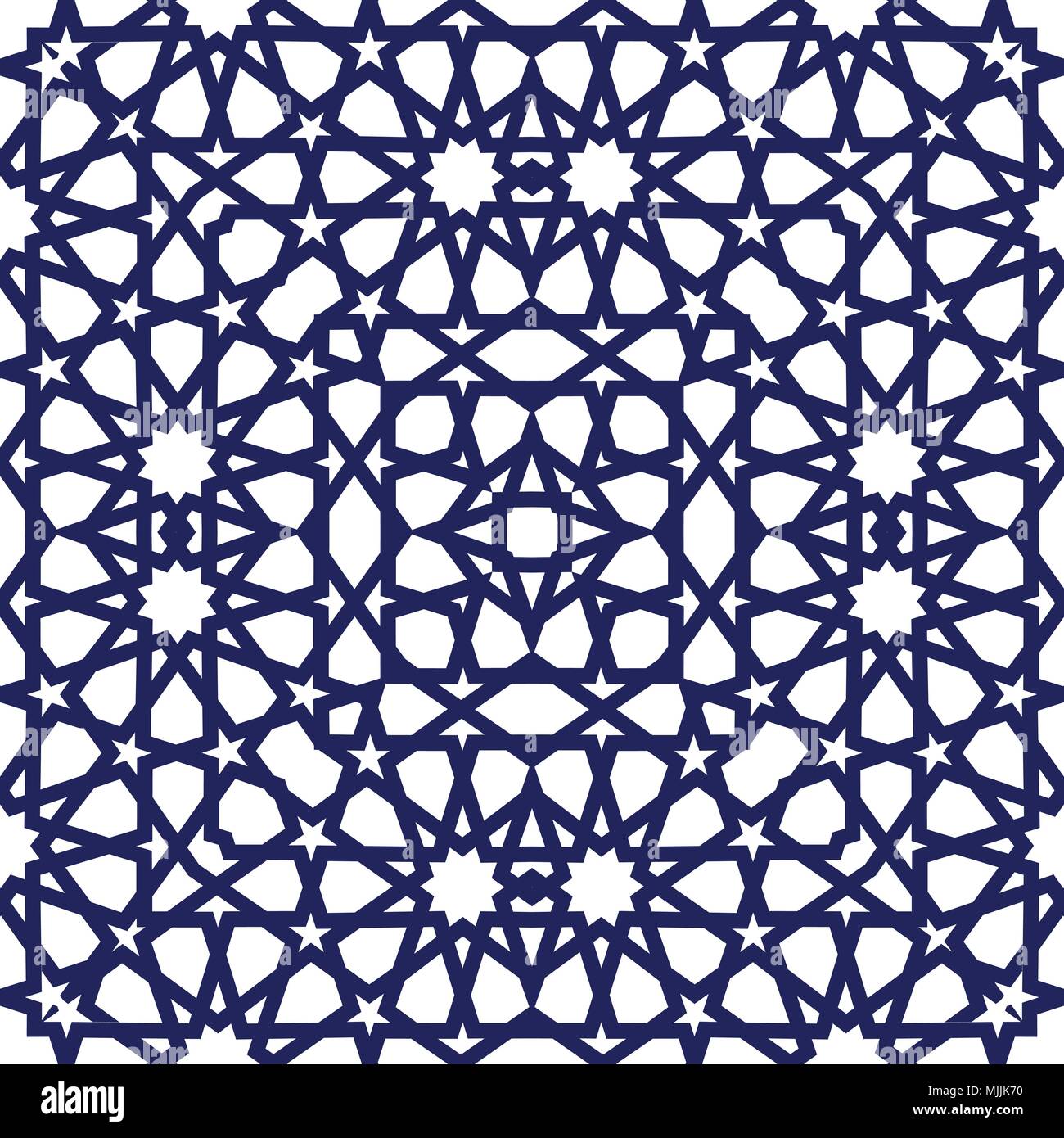 Geometric arabic seamless pattern. Abstract islamic vector background ...