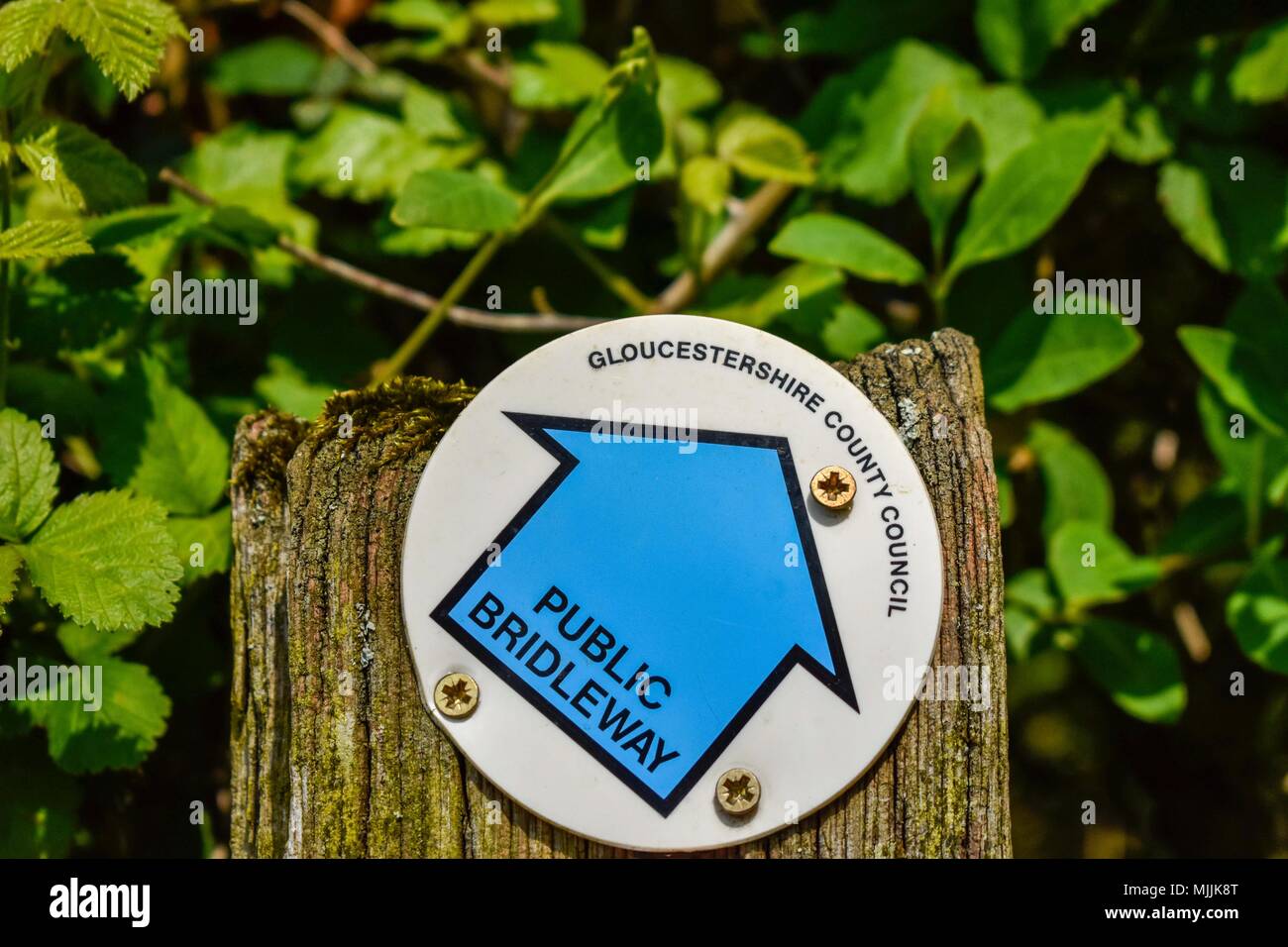 Blue arrow bridleway hi-res stock photography and images - Alamy