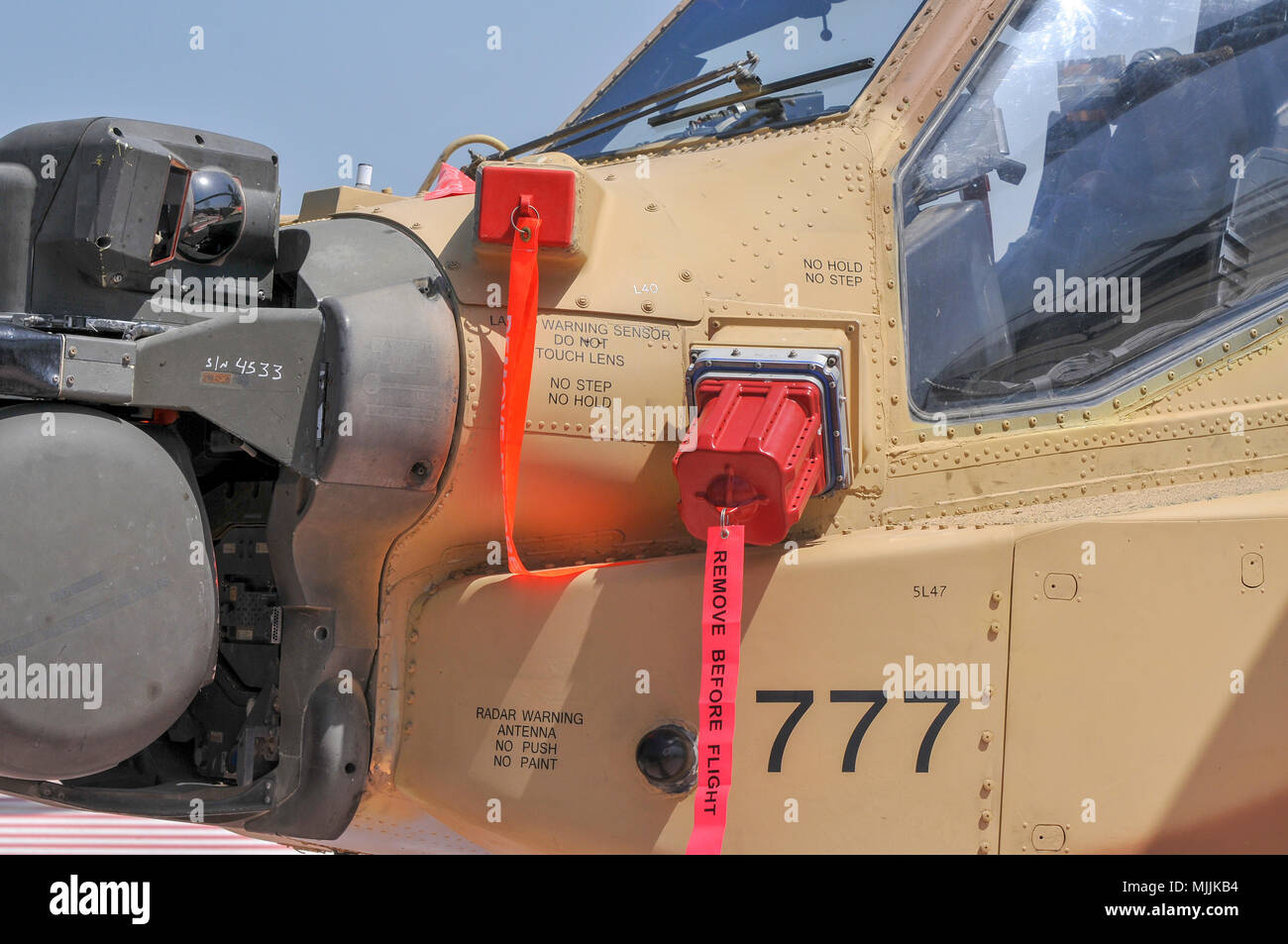 An Israeli Air force (IAF) exhibition. IAF Boeing Apache AH-64A (Peten ...