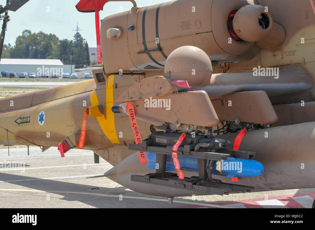 An Israeli Air force (IAF) exhibition. IAF Boeing Apache AH-64A (Peten ...