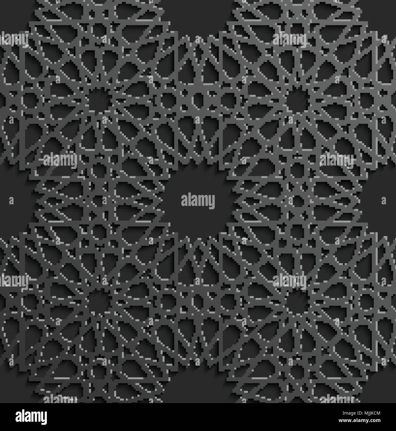 Seamless islamic pattern 3d . Traditional Arabic design element Stock ...