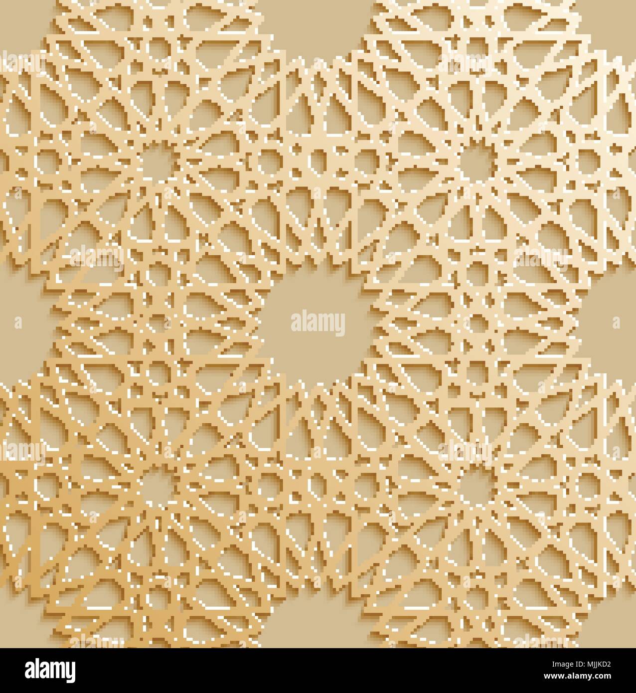 Seamless islamic pattern 3d . Traditional Arabic design element Stock ...