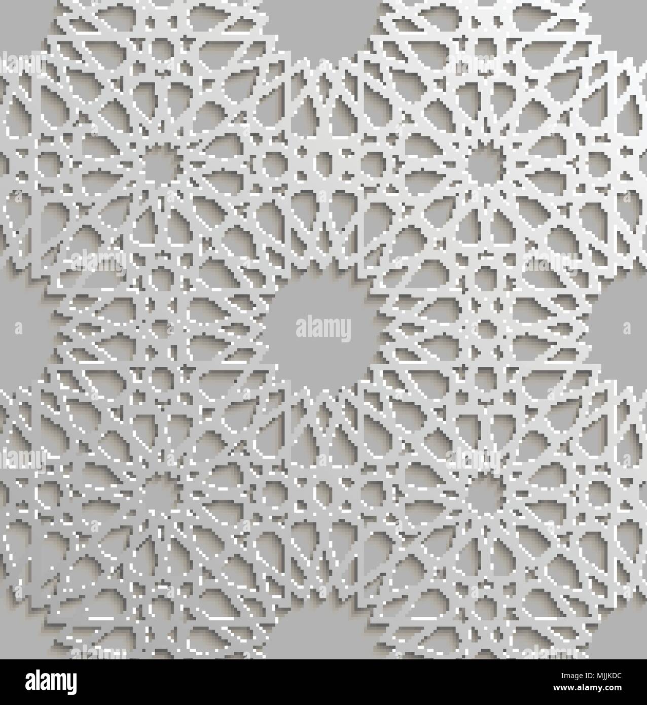 Seamless islamic pattern 3d . Traditional Arabic design element Stock ...